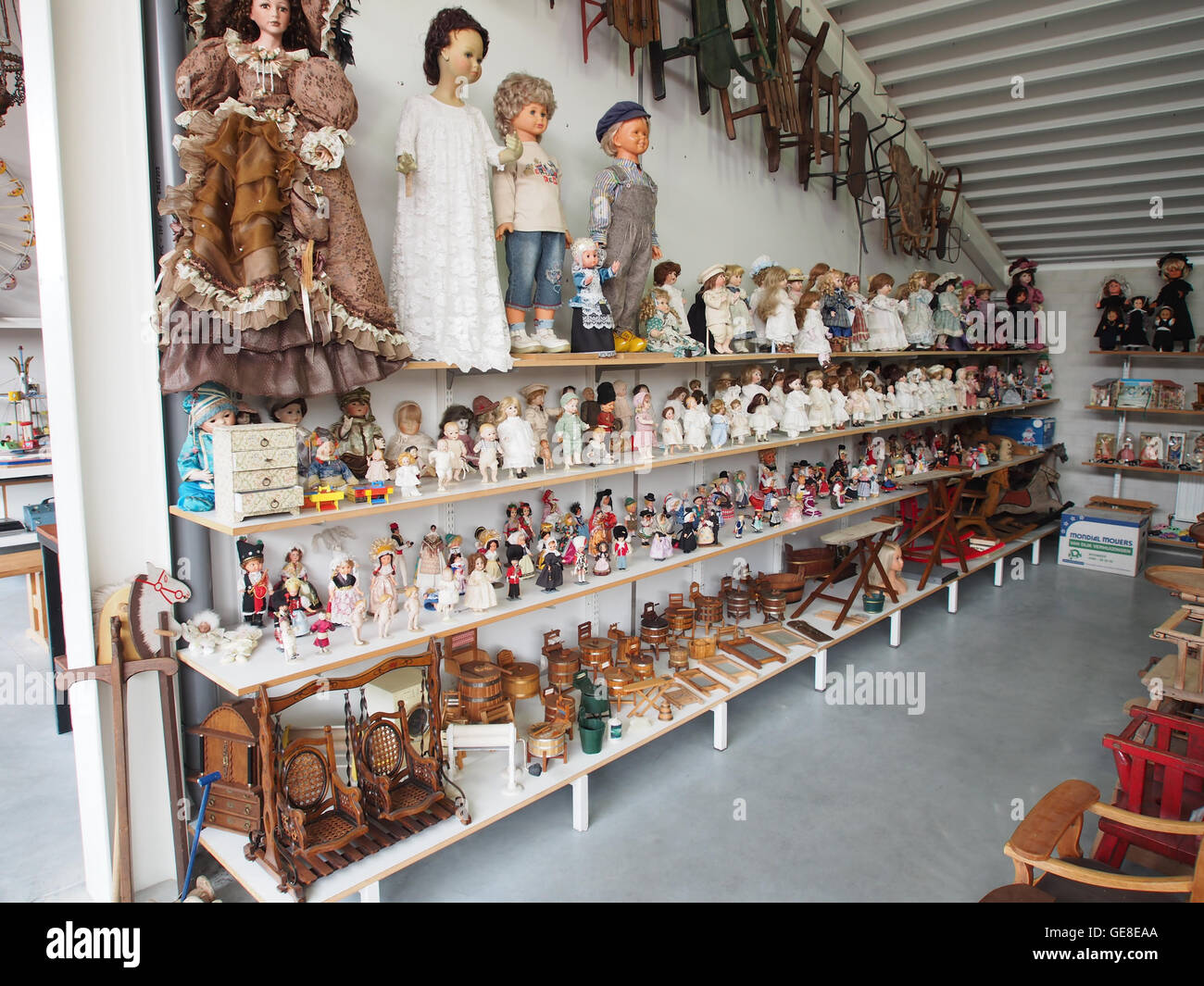 The image captures the toy section of a store, showcasing a variety of ...
