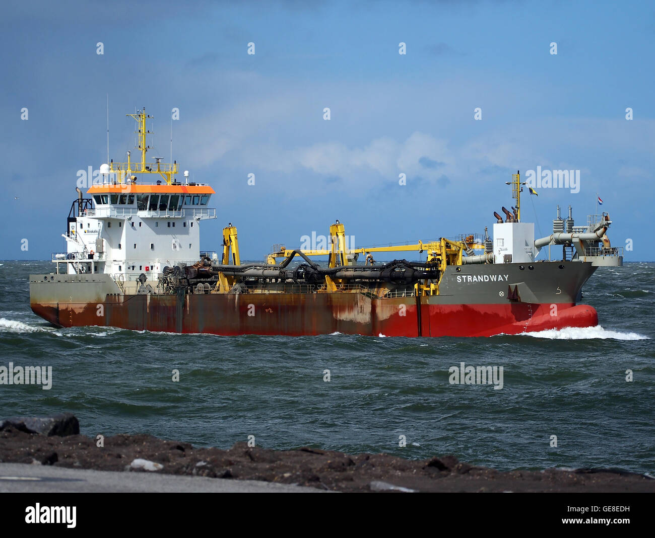 The Strandway, a hopper dredger, is shown in this 2014 photograph at ...