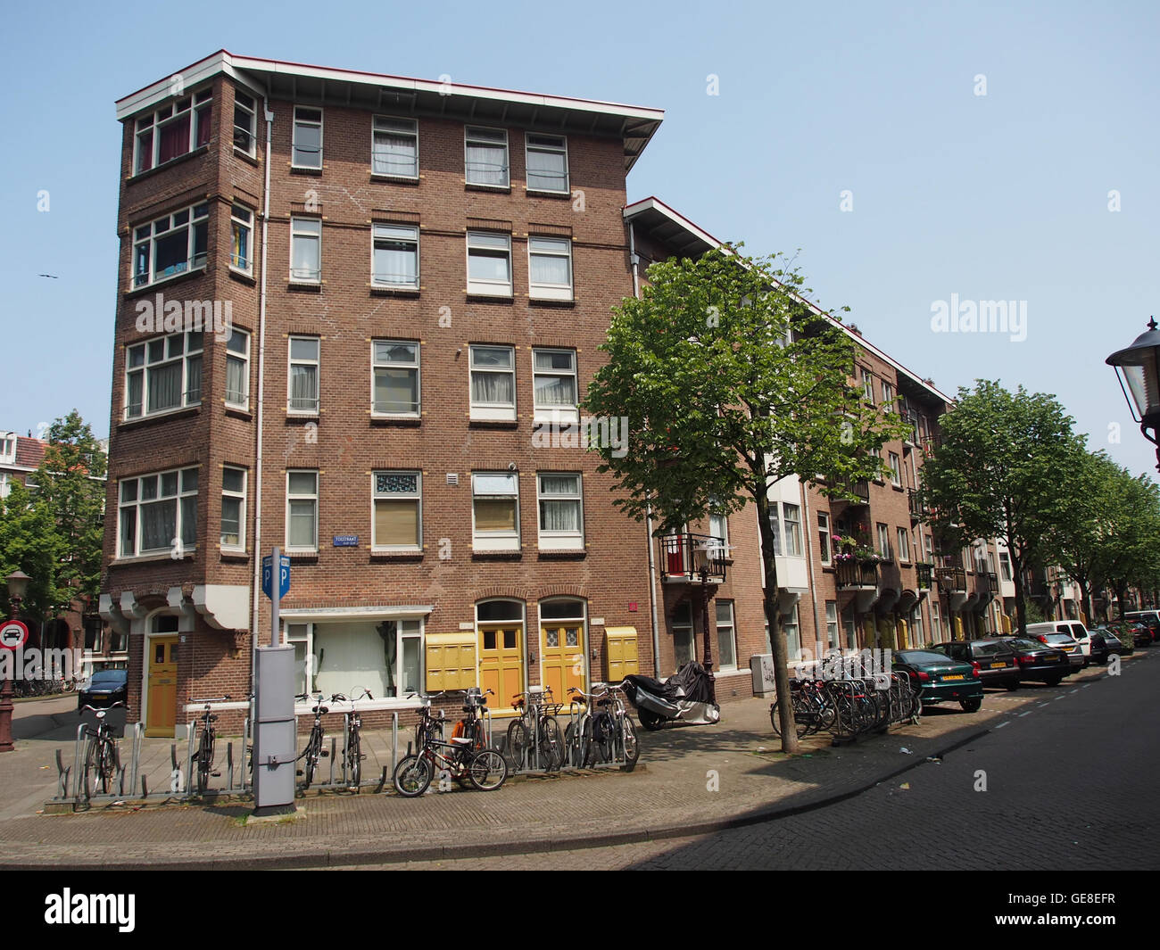 This photo captures the Tolstraat, a notable street in Amsterdam. The ...