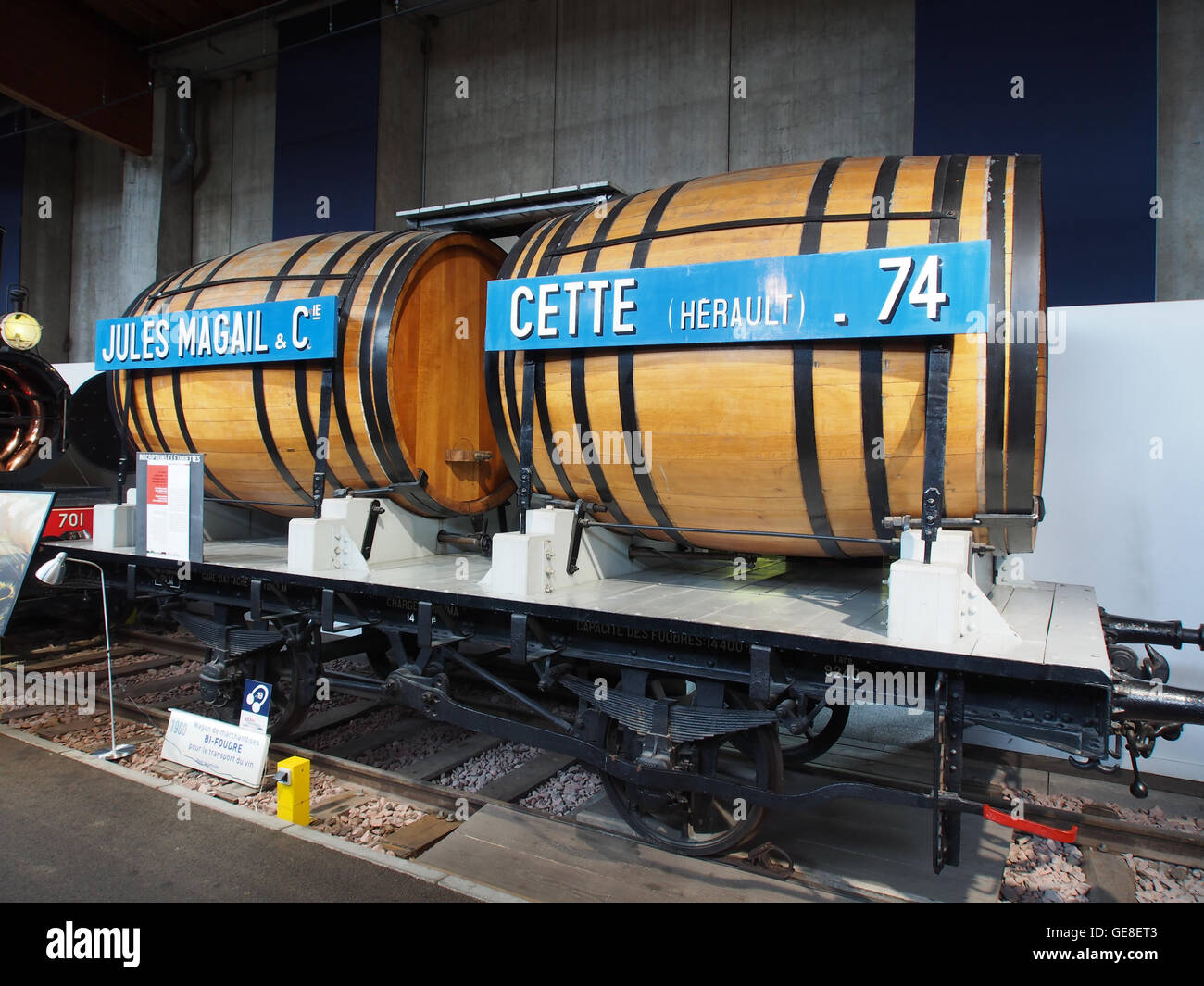 A 1900 vintage freight wagon from Jules Magail & Cie, photographed in ...