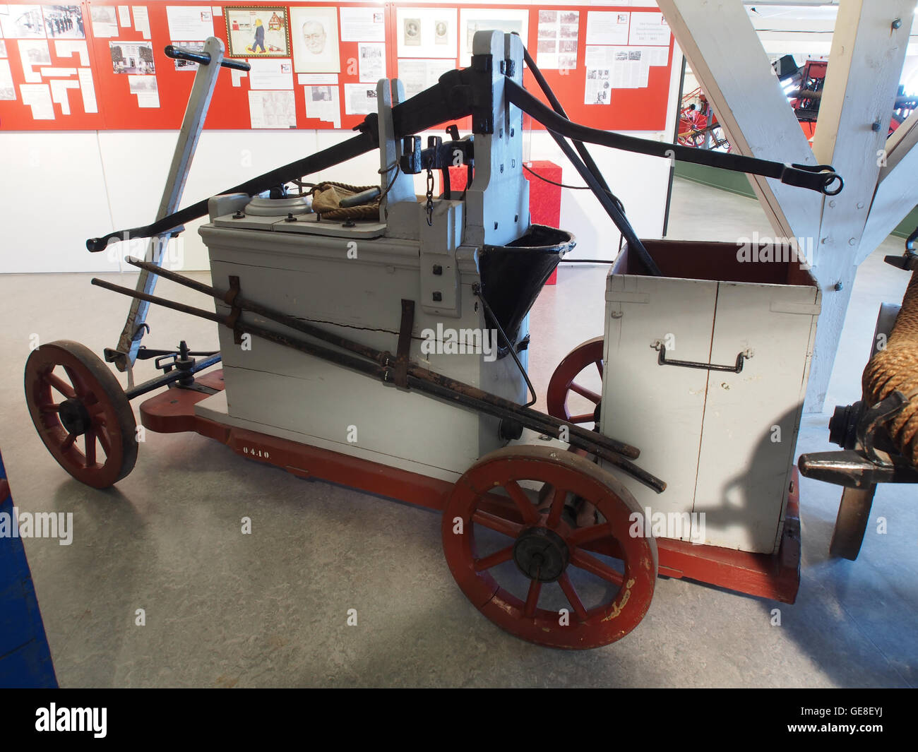 A 1700s illustration by Jan van der Heijden shows a hand pump for ...