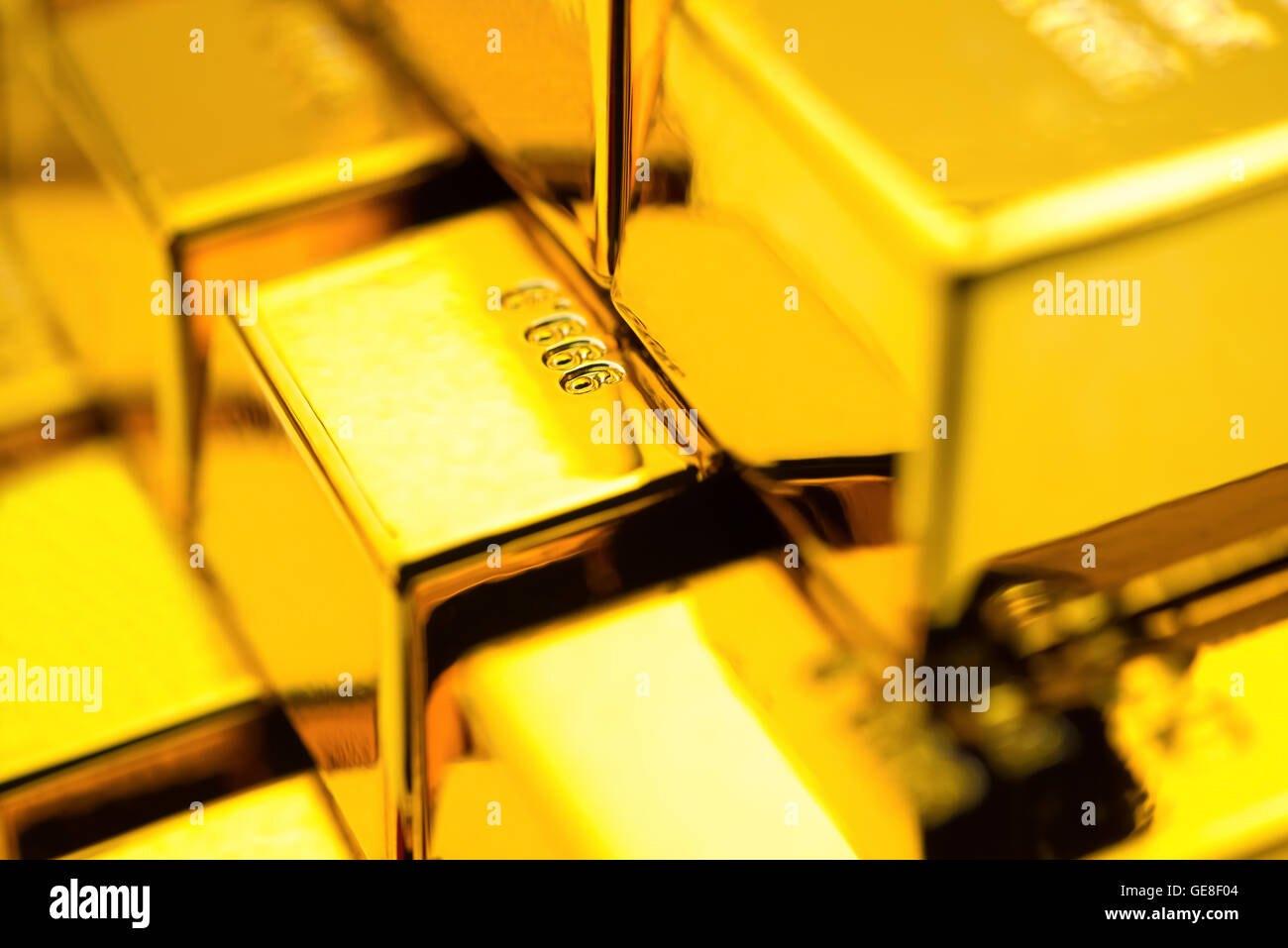 gold bars stacked up close up Stock Photo - Alamy