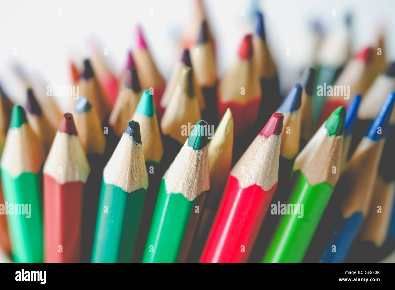 Colorful Multi-Color Of Pencil Stock Photo - Alamy