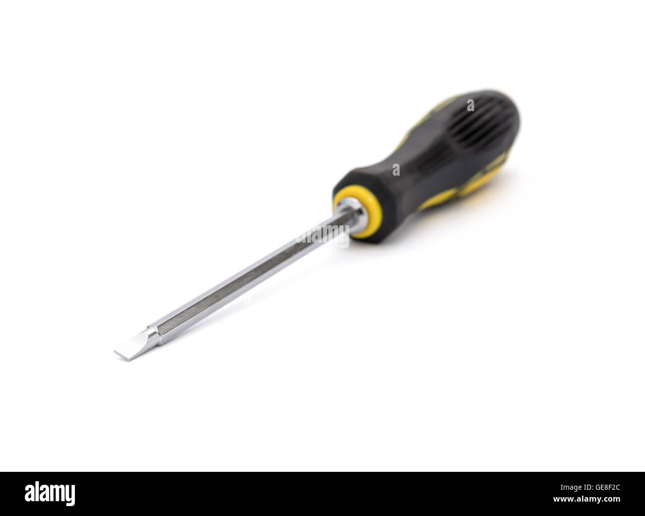 slotted screw driver on white background Stock Photo - Alamy