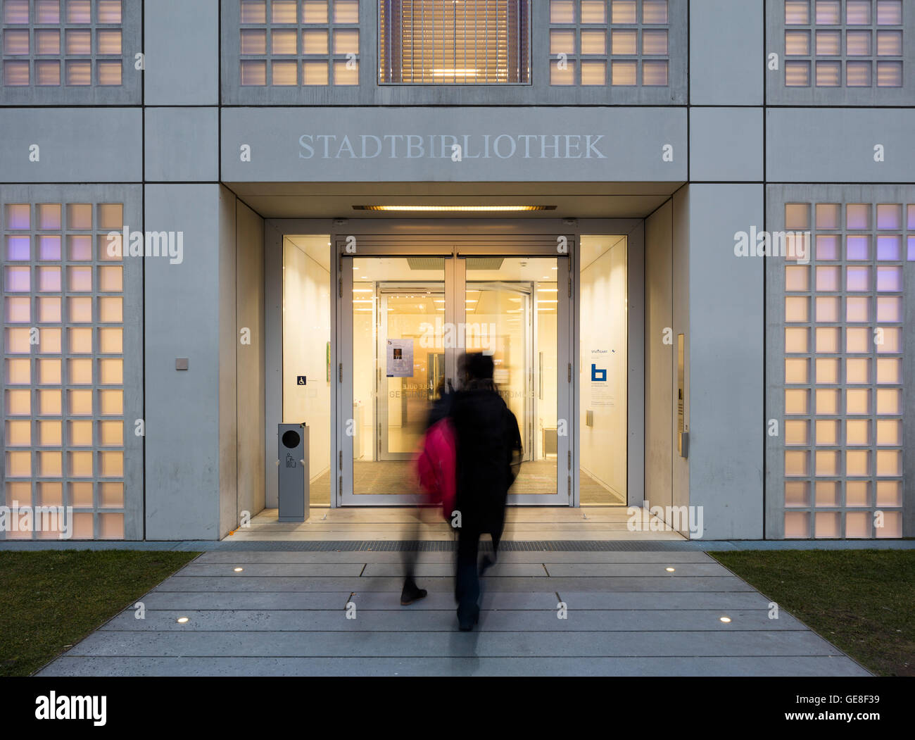 STUTTGART, GERMANY - JULY 1, 2016: Interior of new public library in ...