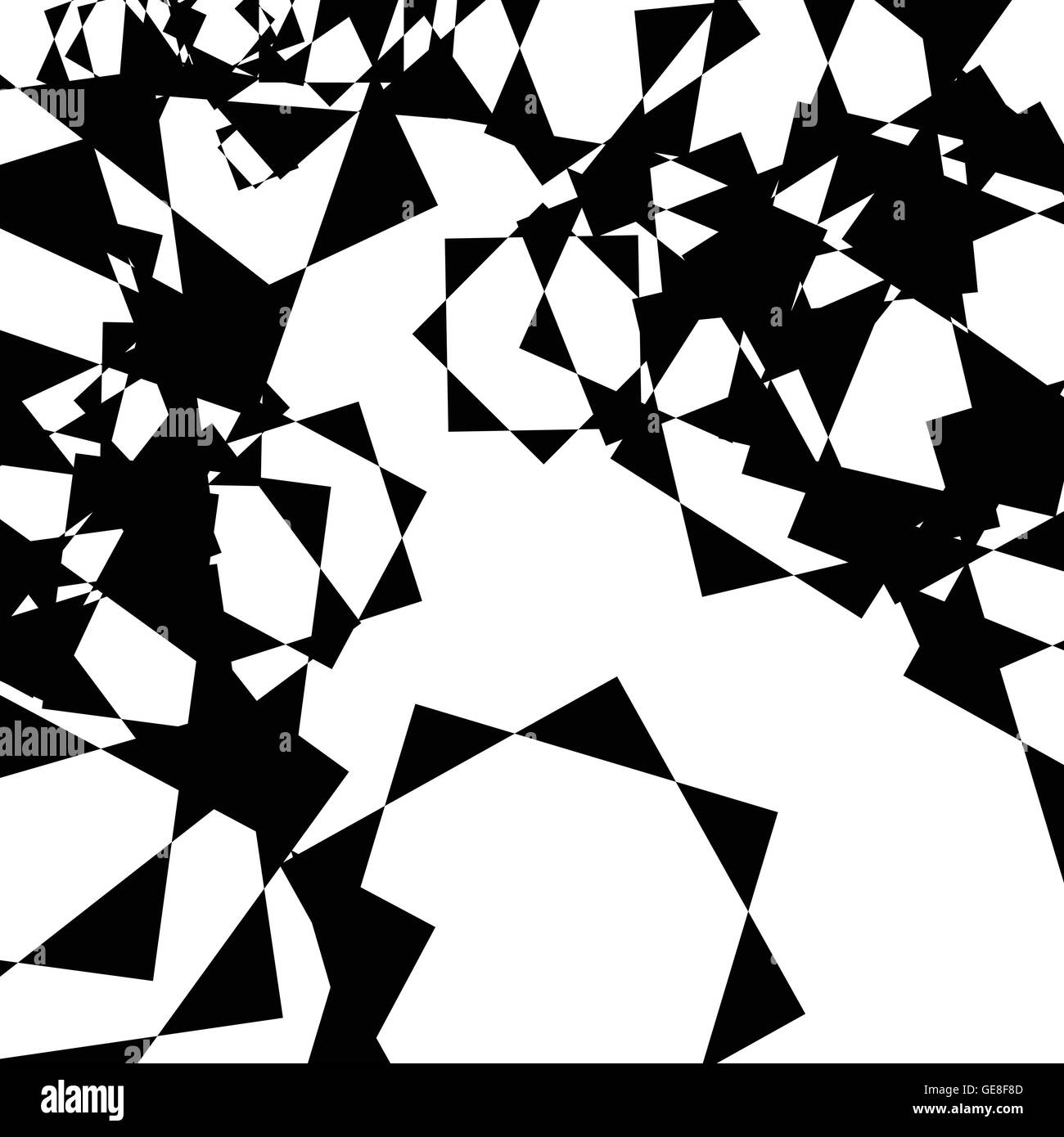 Edgy geometric random shapes. Artistic monochrome illustration Stock ...