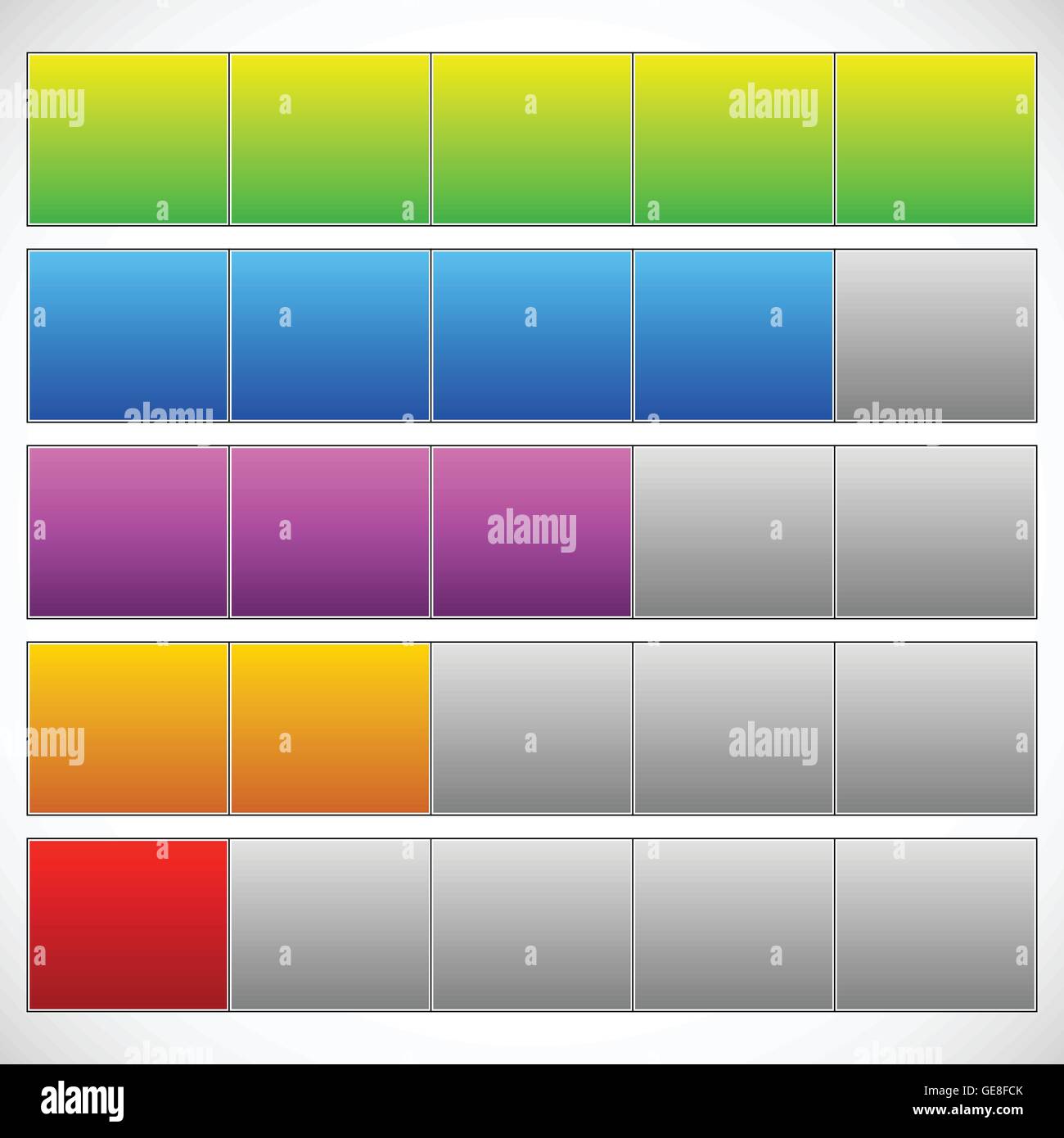 Progress, step, phase indicators. Simple 5-step progress bars Stock ... Progress, step, phase indicators. Simple 5-step progress bars Stock ...