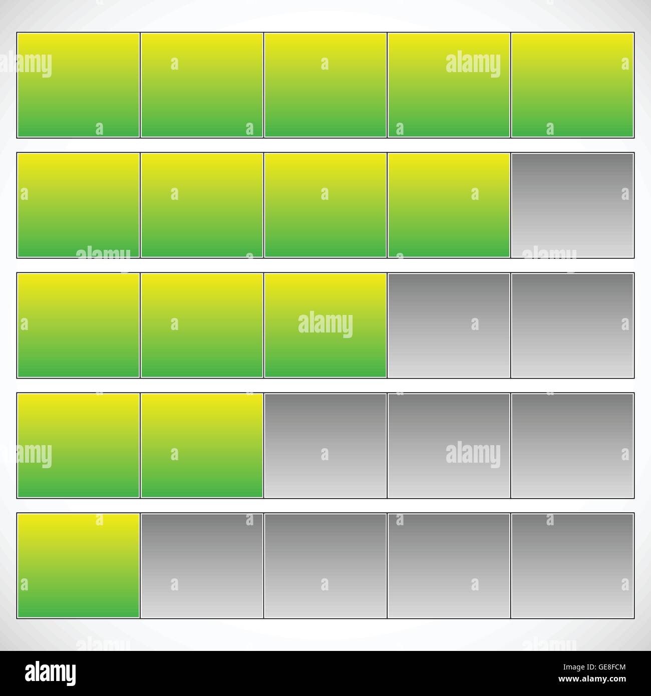 Progress, step, phase indicators. Simple 5-step progress bars Stock ...