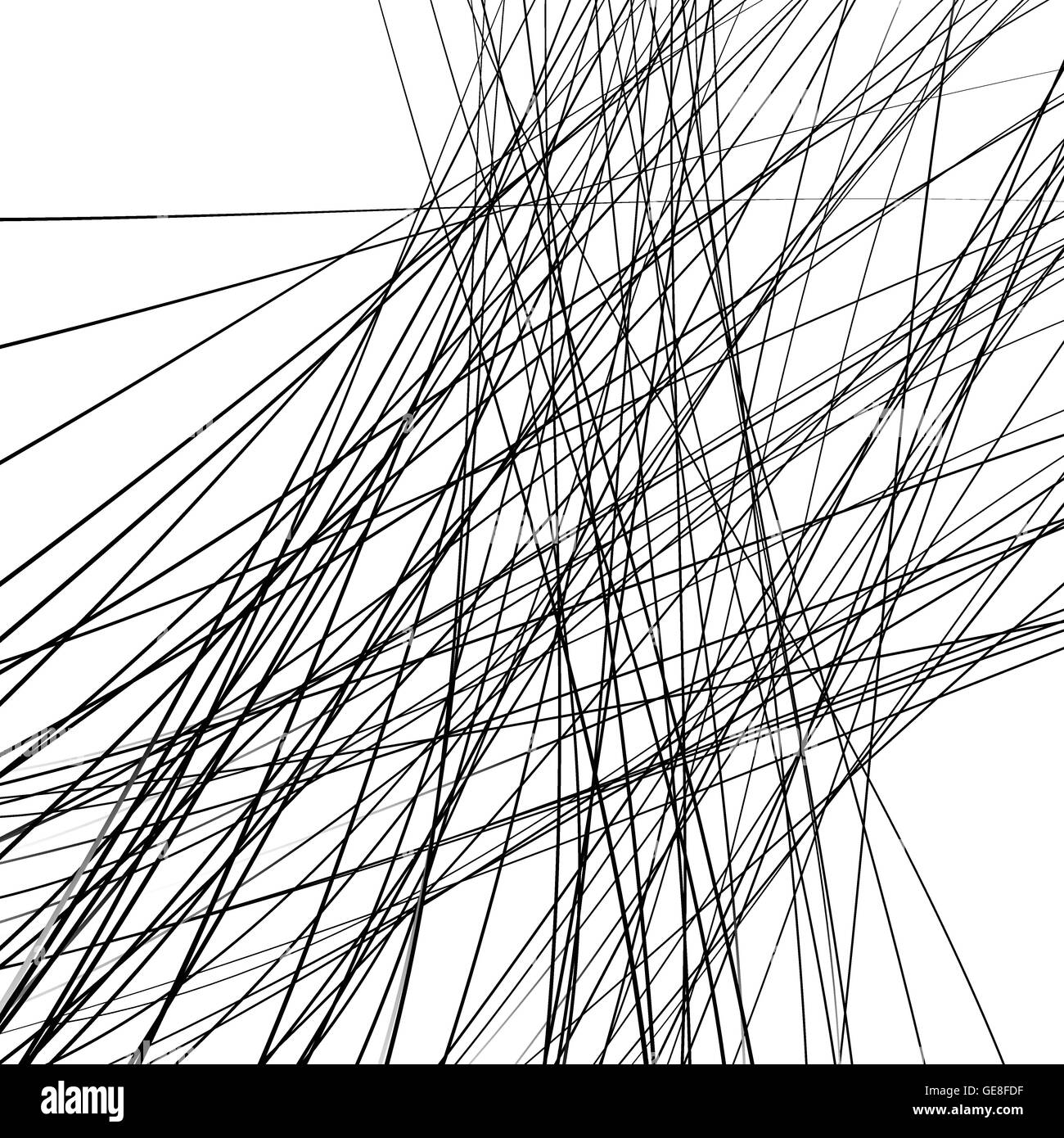 Geometric illustration(s) with random, edgy, irregular lines. Dynamic intersecting lines Stock ...
