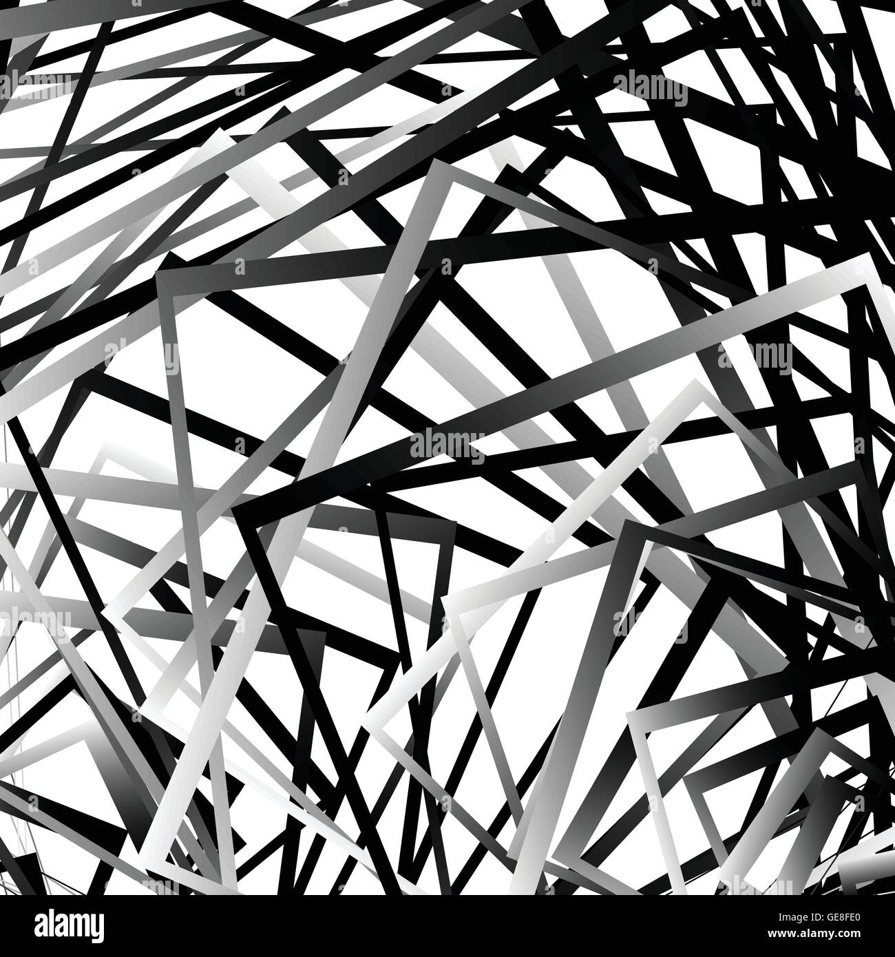 Geometric illustration(s) with random, edgy, irregular lines. Dynamic intersecting lines Stock ...