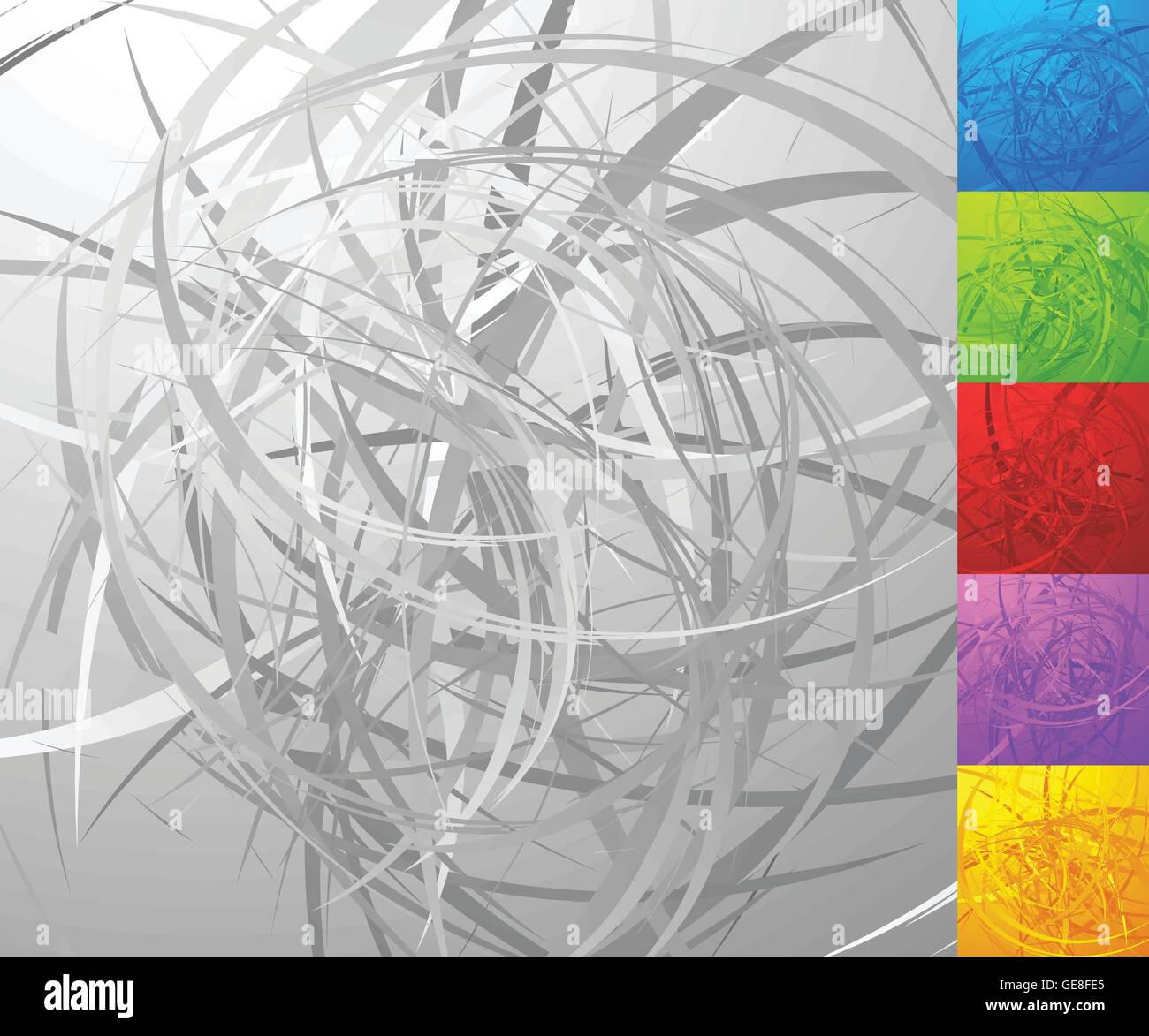Colorful abstract chaotic curved Stock Vector Images - Alamy