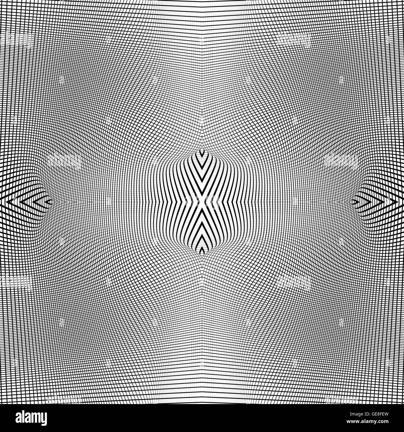 Grid of dynamic lines. Seamlessly repeatable mesh pattern. Distorted ...