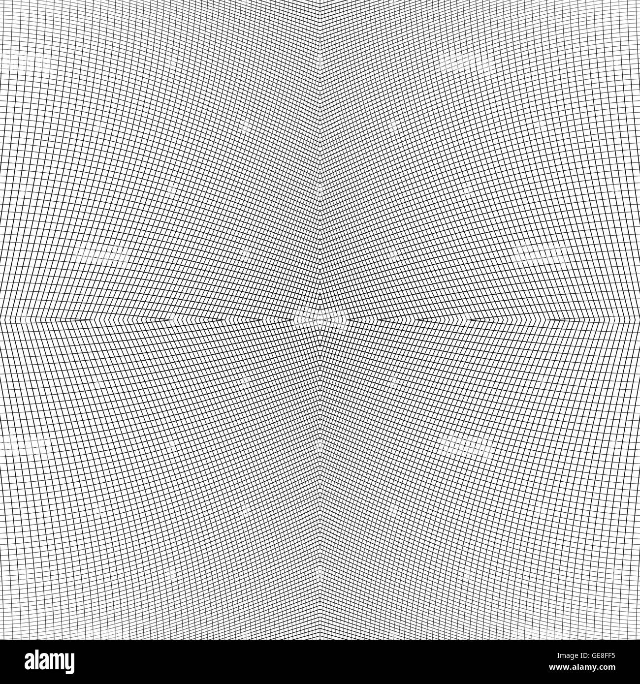 Grid of dynamic lines. Seamlessly repeatable mesh pattern. Distorted, warped cellular ...