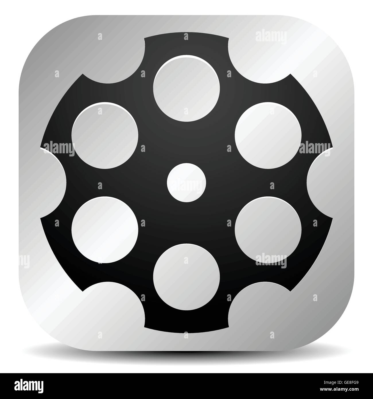 Illustration with cylinder of a revolver pistol. Western, classical ...