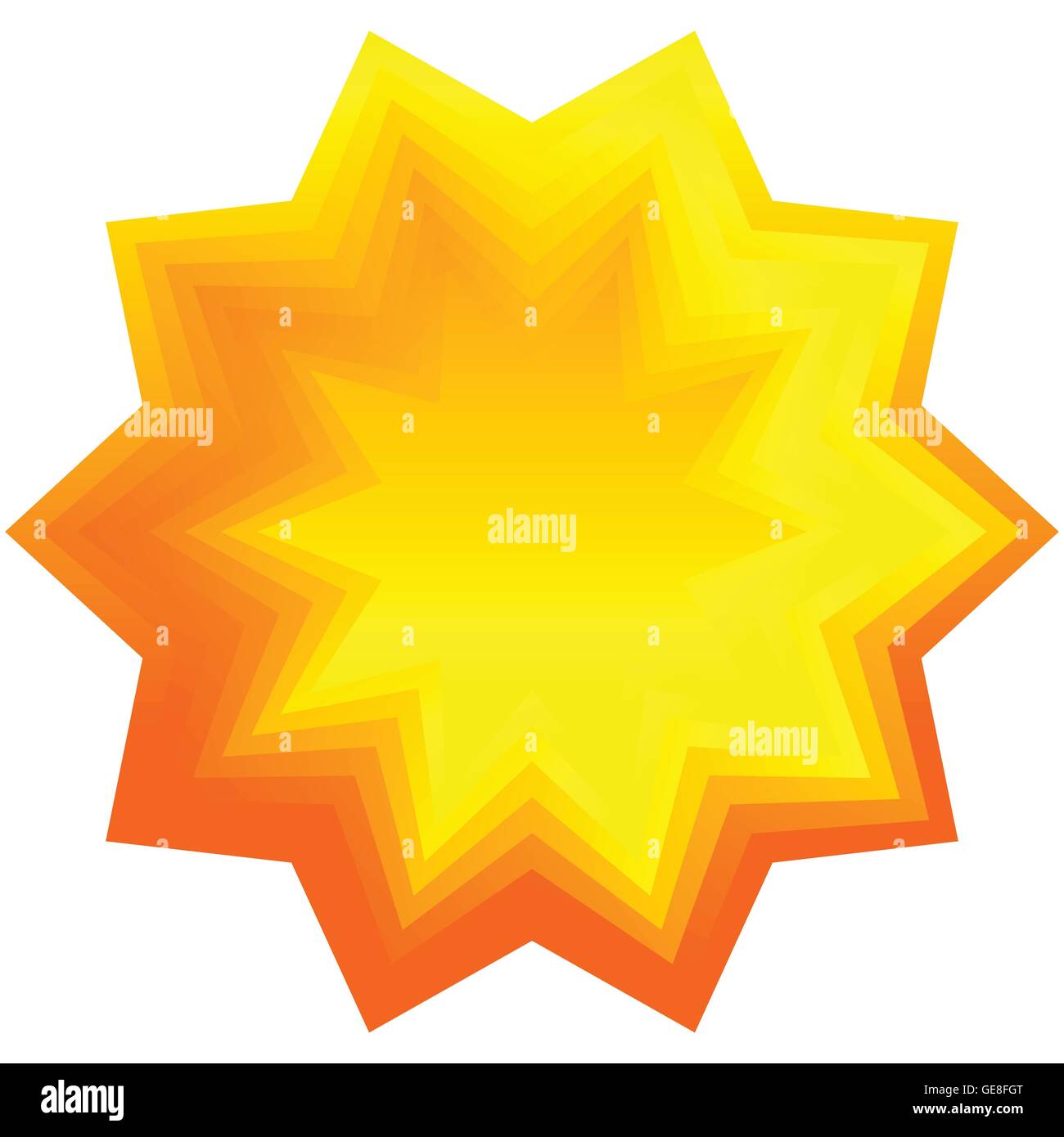 Isolated yellow orange starburst shape hi-res stock photography and ...