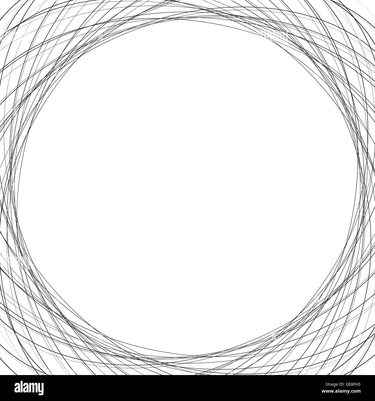 Concentric irregular circles, circular element with random scribble ...