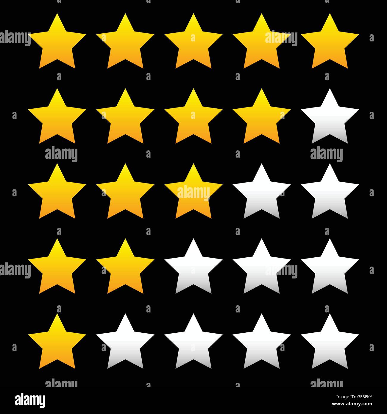Star rating element for valuation, feedback, rating, user experience ...