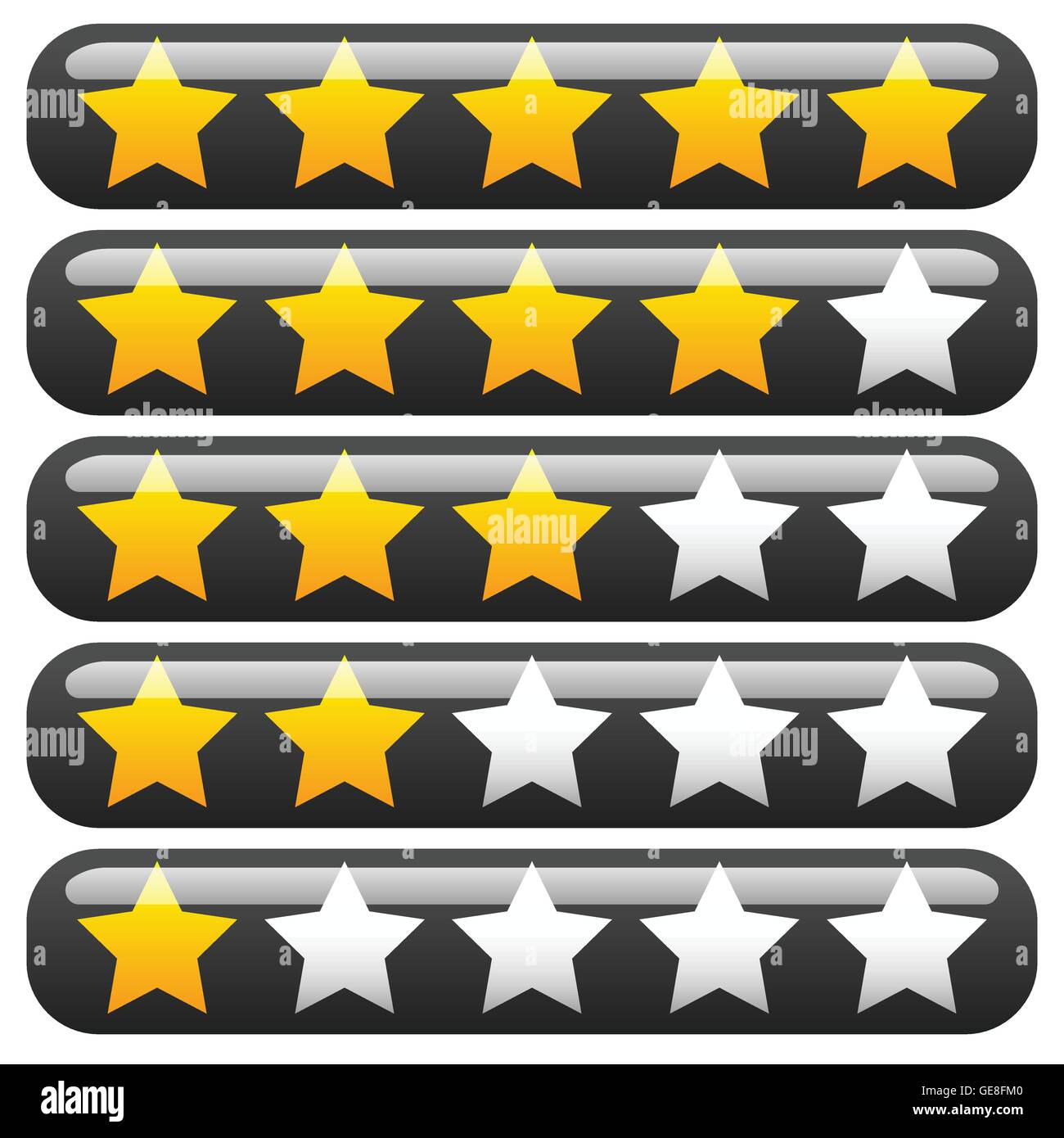 Star rating element for valuation, feedback, rating, user experience ...