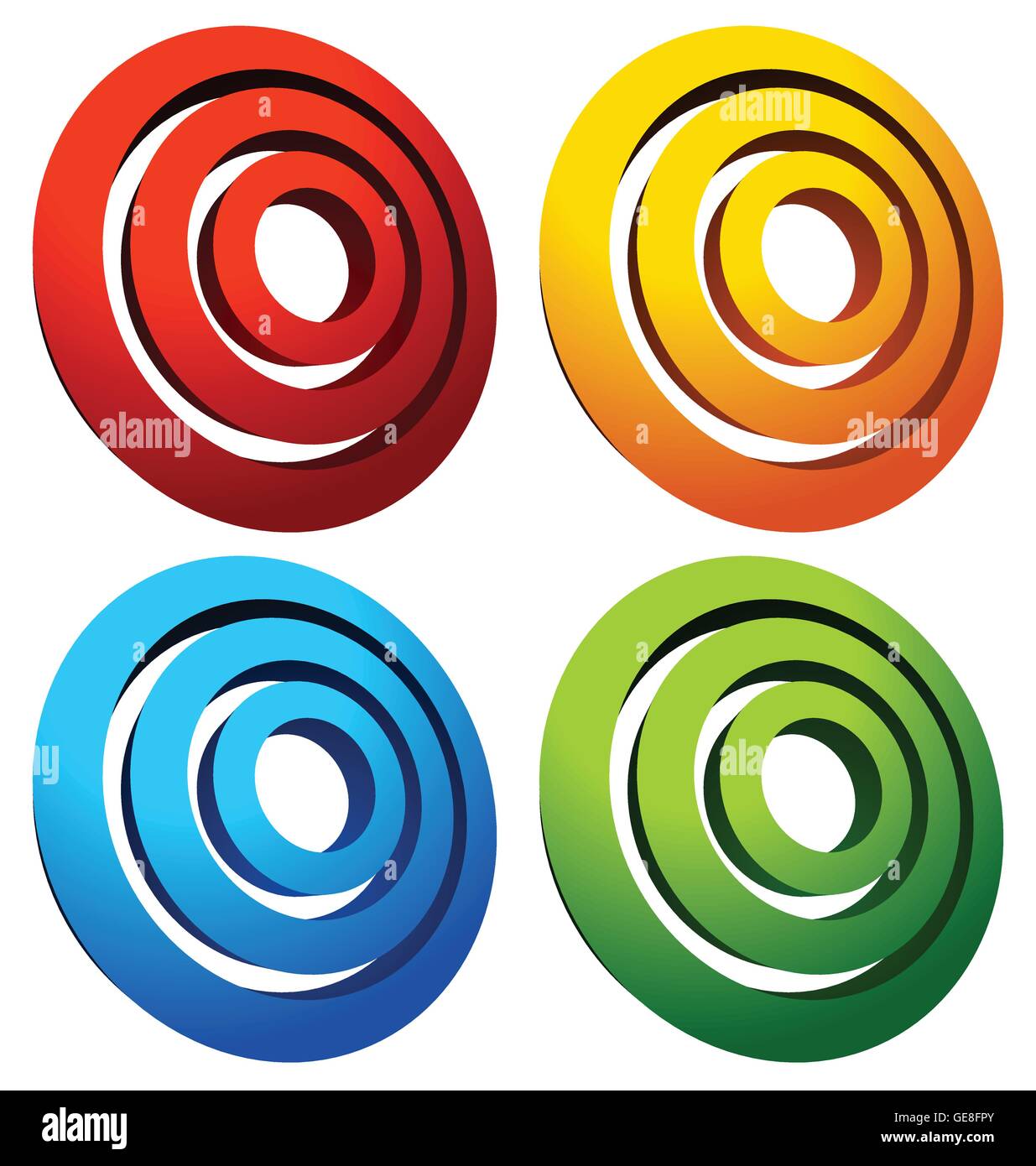 Concentric, radial circles generic icon, design element Stock Vector ...