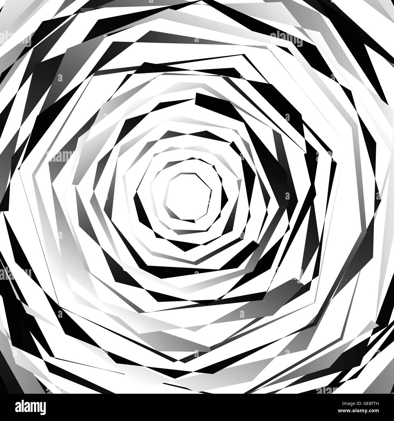 Edgy spirally texture. Abstract monochrome, geometric pattern Stock ...