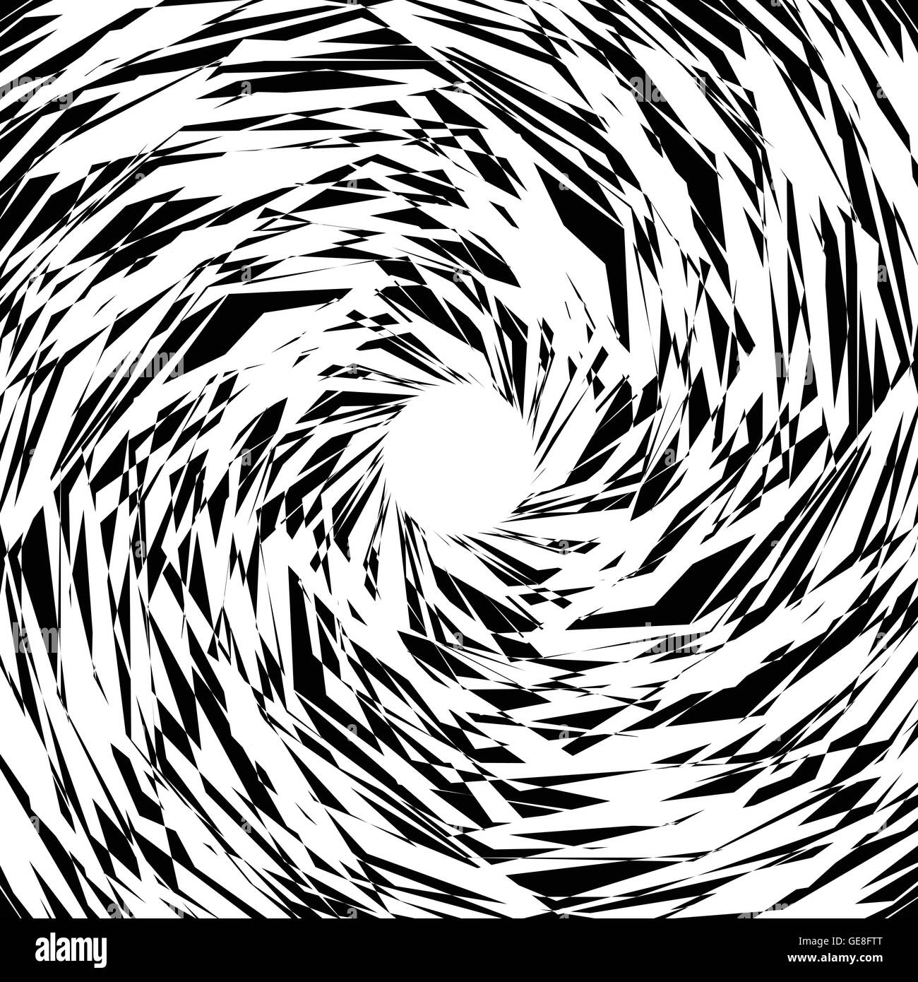 Edgy geometric element, random shape. Abstract monochrome illustration ...