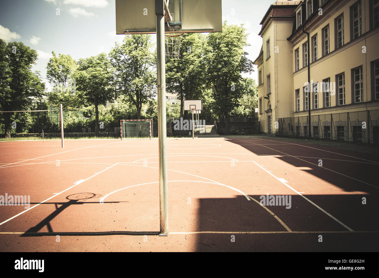 Empty sports field Stock Photo - Alamy