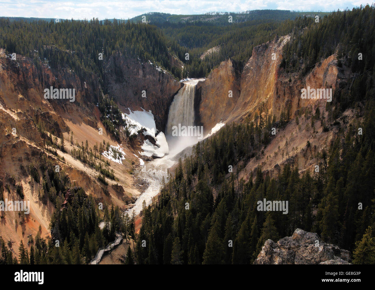 Lower Falls Yellowstone River Stock Photo - Alamy