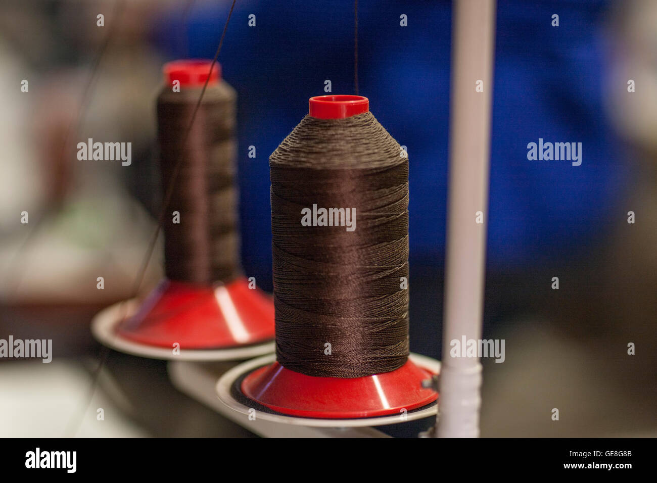 Two cotton reels Stock Photo - Alamy