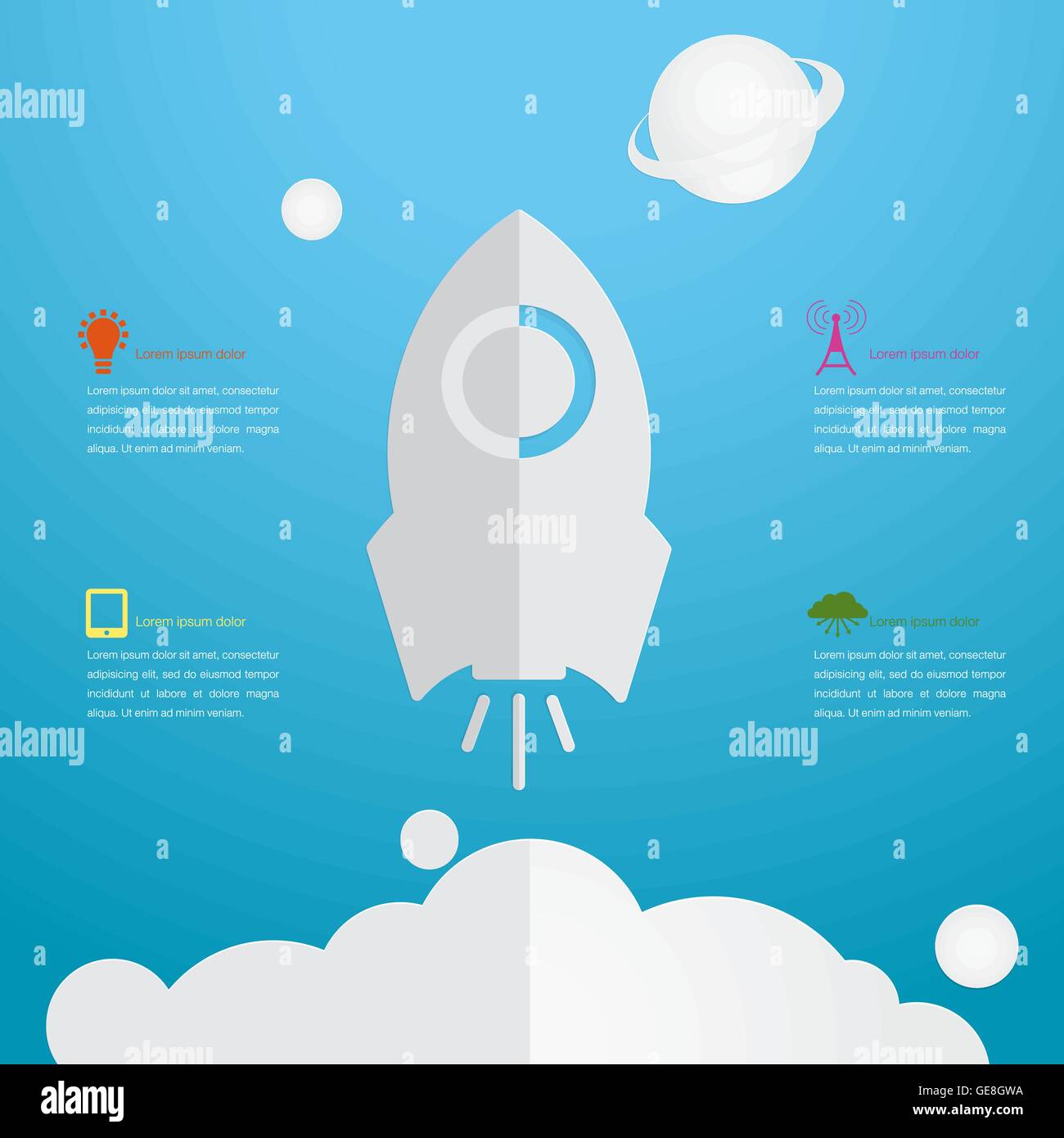 rocket theme, info graphics Stock Vector Image & Art - Alamy