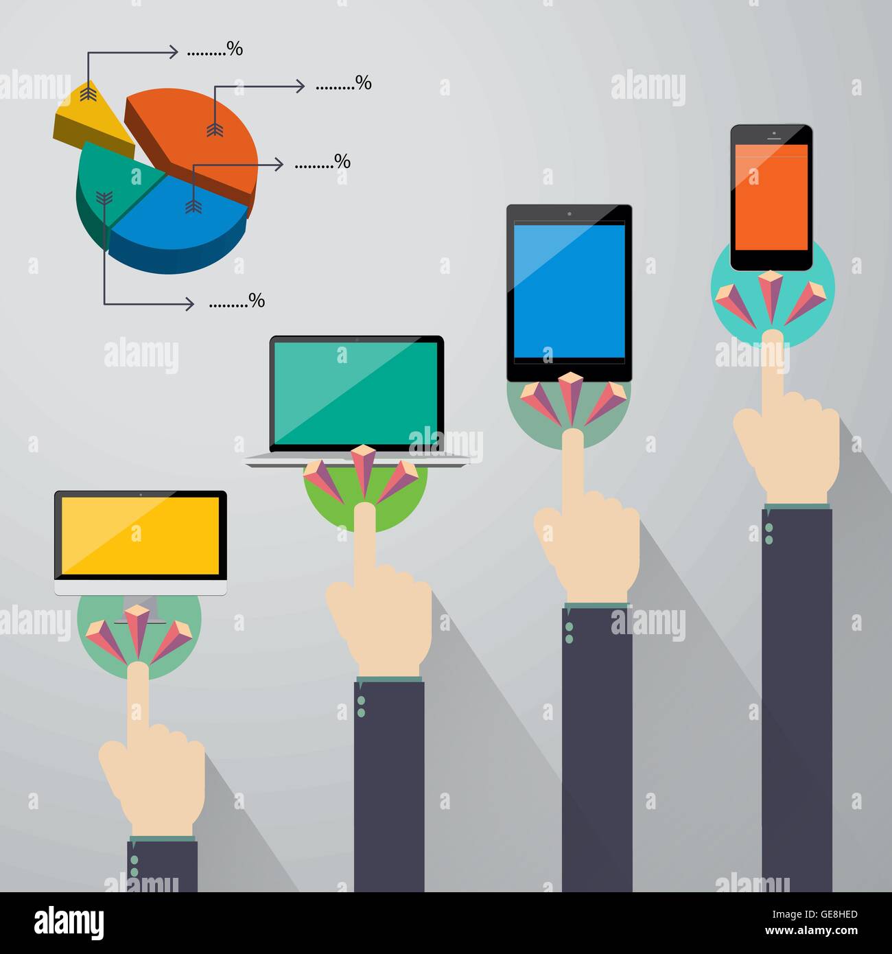 Flat design vector illustration concept for mobile Stock Vector Image ...