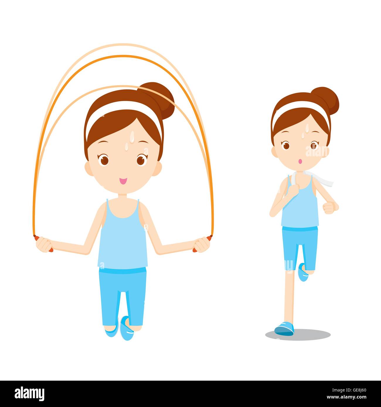 Cute girl exercising for good wellness, healthy, nutrition, medicine ...