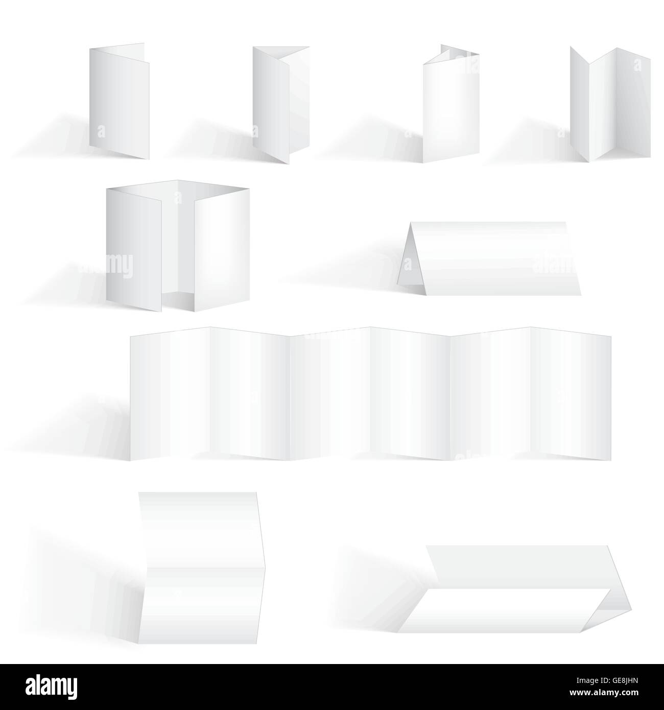 Folded brochures Stock Vector Images - Alamy