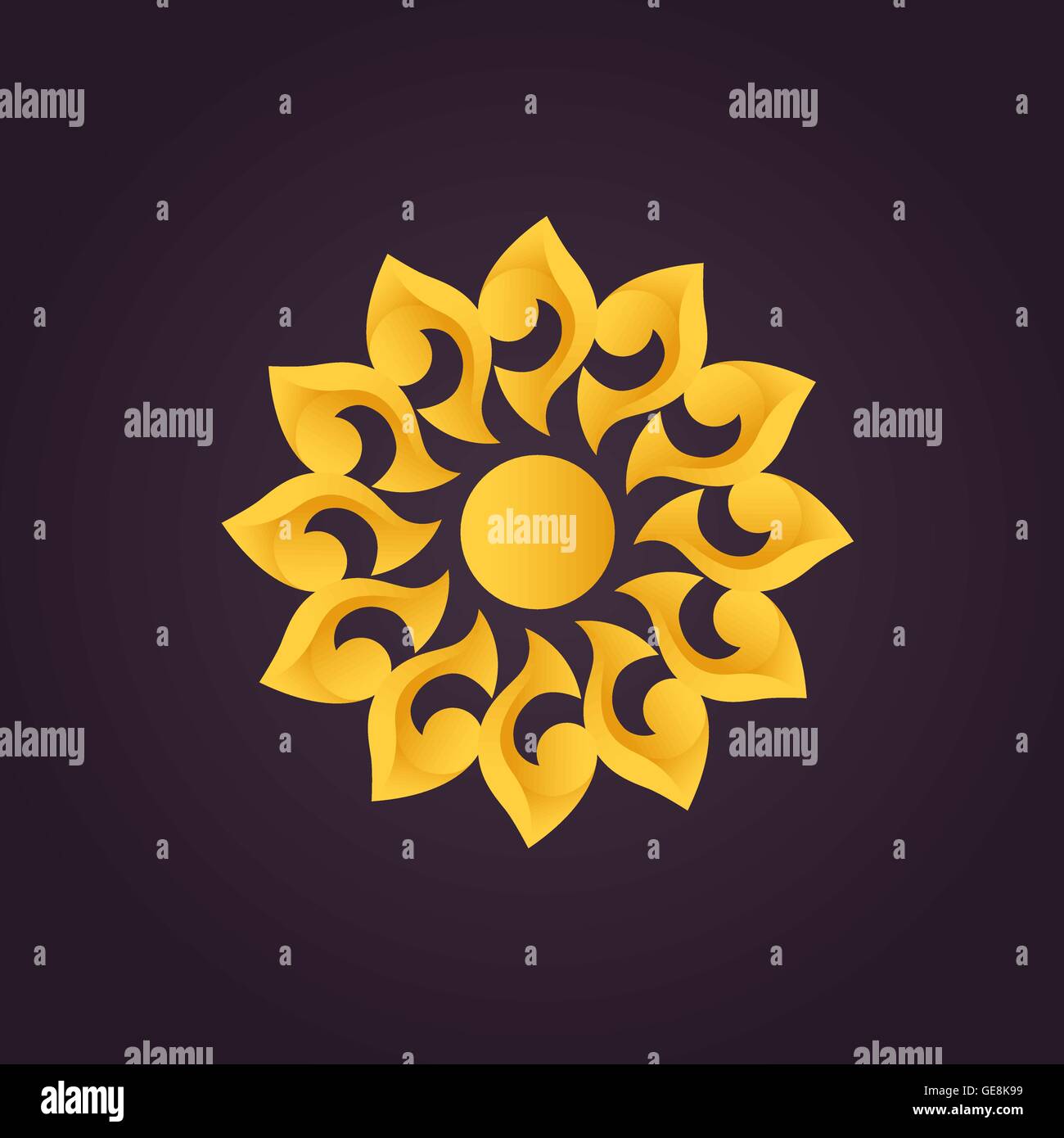Sun symbol. Abstract vector illustration Stock Vector Image & Art - Alamy