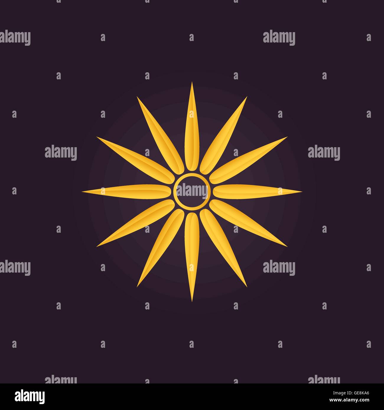 Sun symbol. Abstract vector illustration Stock Vector Image & Art - Alamy