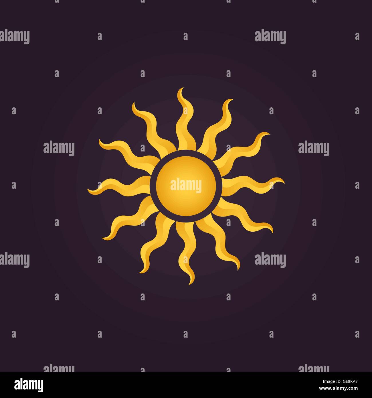 Sun symbol. Abstract vector illustration Stock Vector Image & Art - Alamy