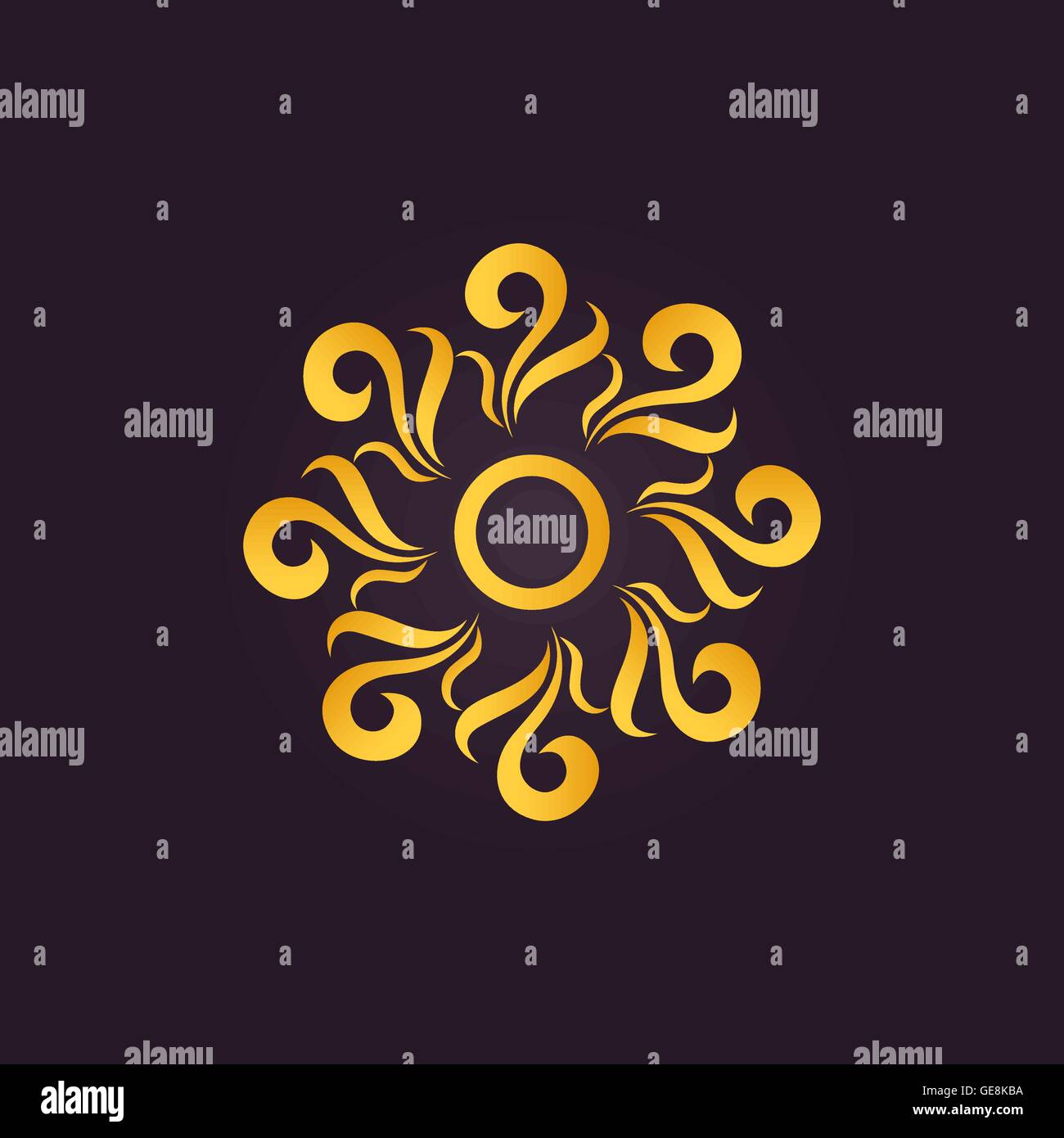 Sun symbol. Abstract vector illustration Stock Vector Image & Art - Alamy
