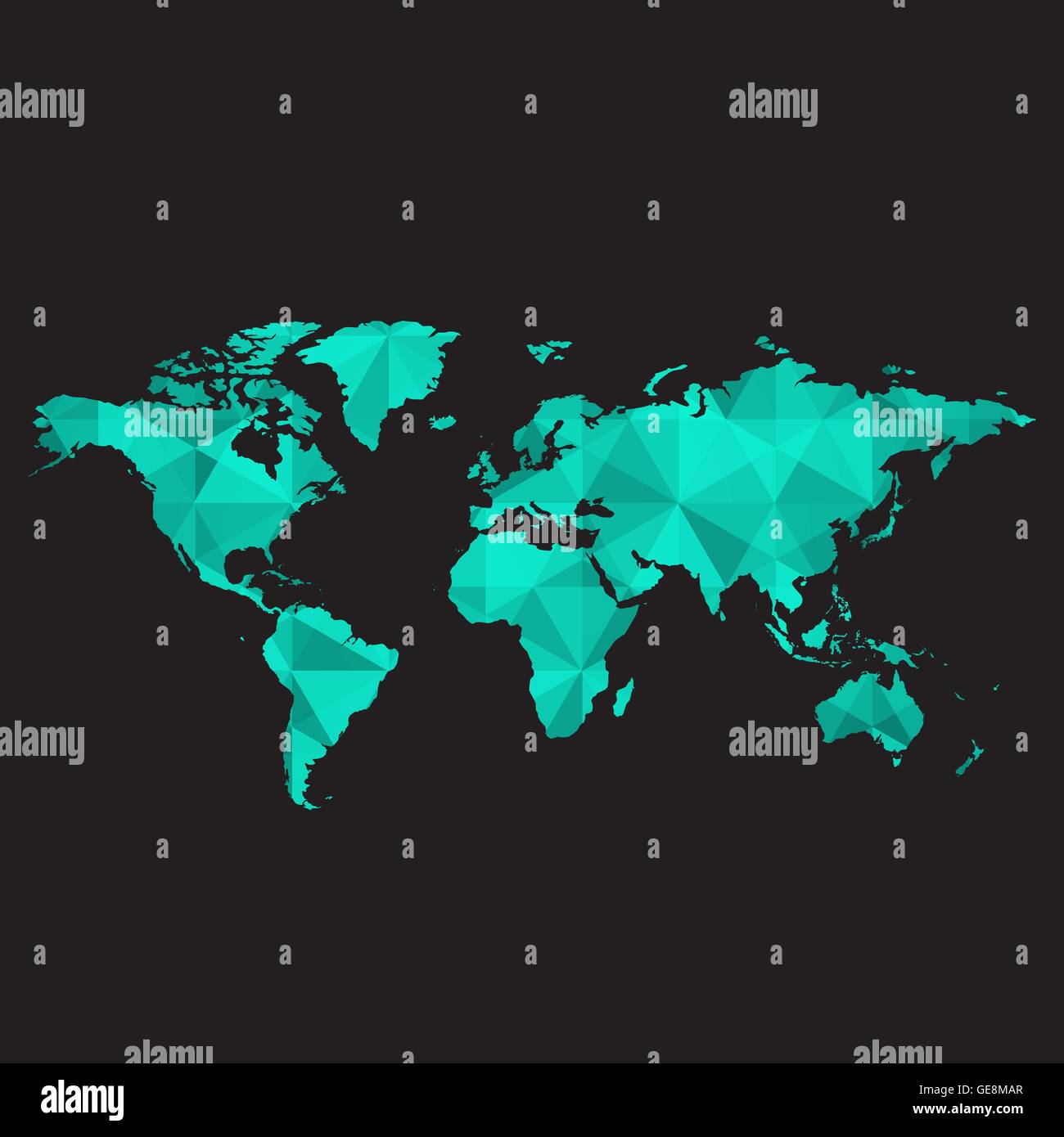 World Map Low Poly vector Stock Vector Image & Art - Alamy