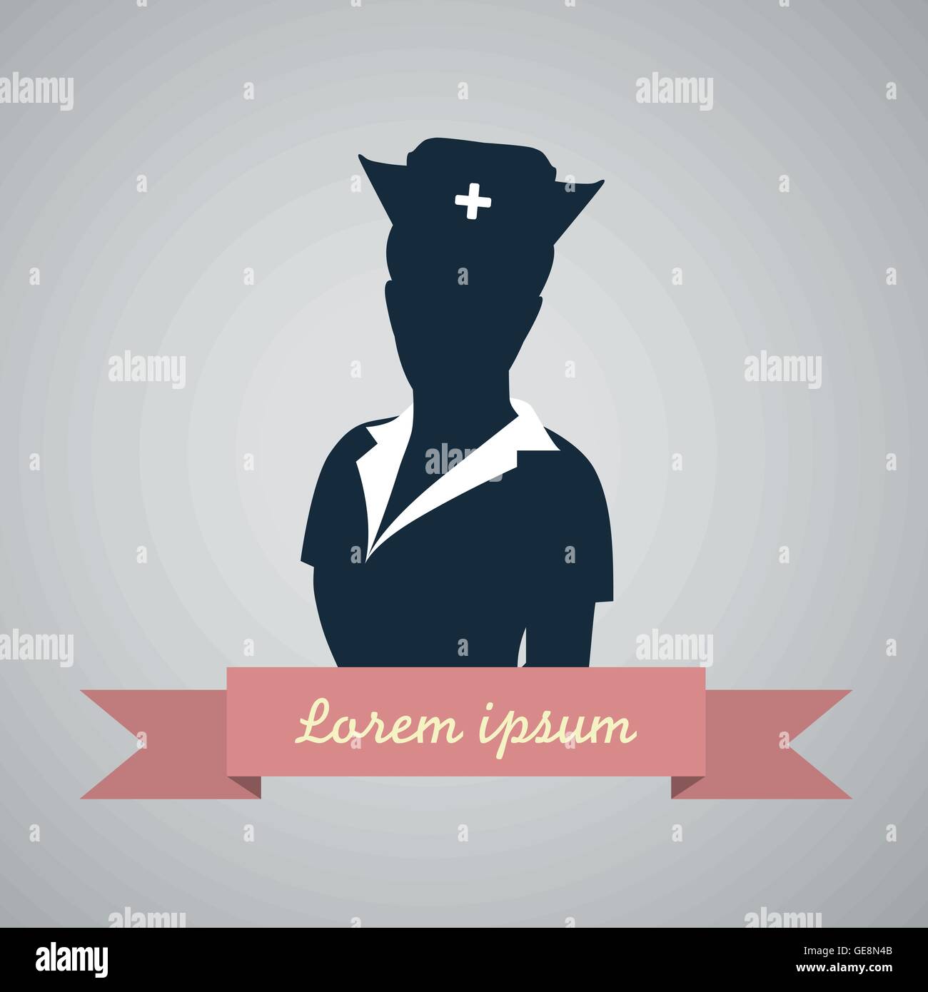 Medical nurse in white Stock Vector Images - Alamy