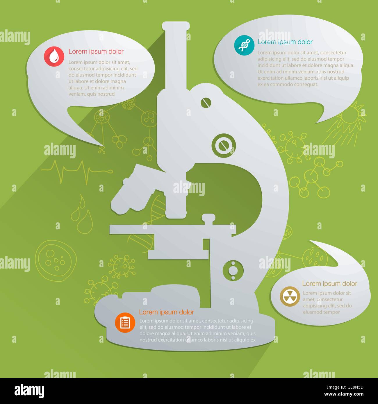 microscope info graphic Stock Vector Image & Art - Alamy