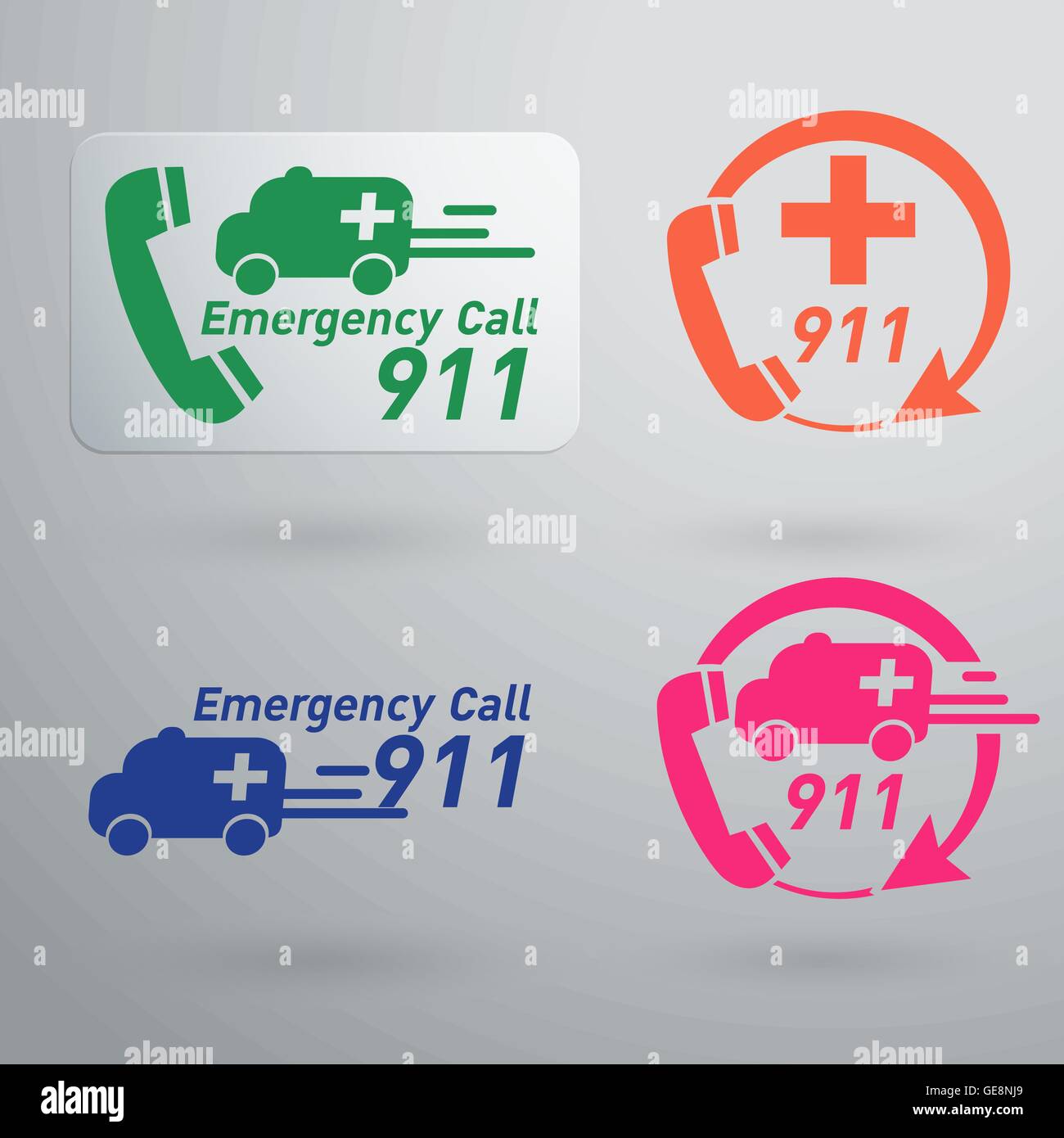 Vector emergency service icons Stock Vector Image & Art - Alamy