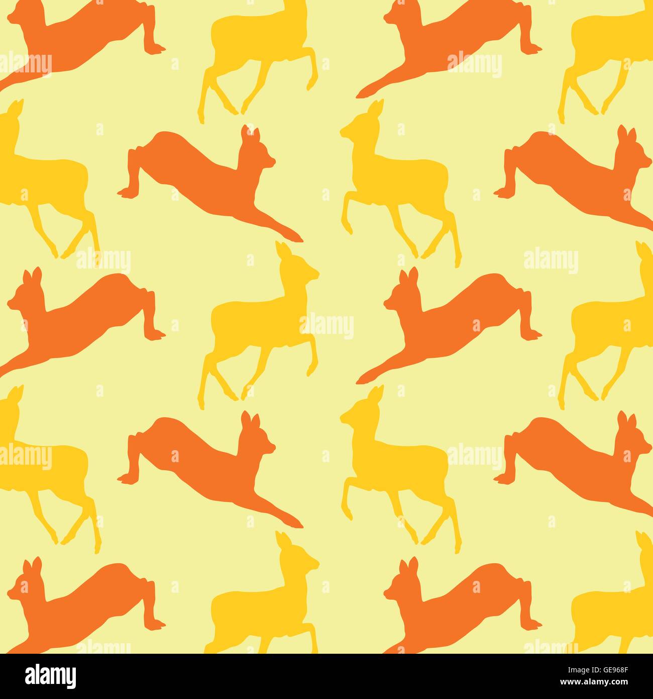 Doe deer animal seamless pattern colorful vector wallpaper for kid ...