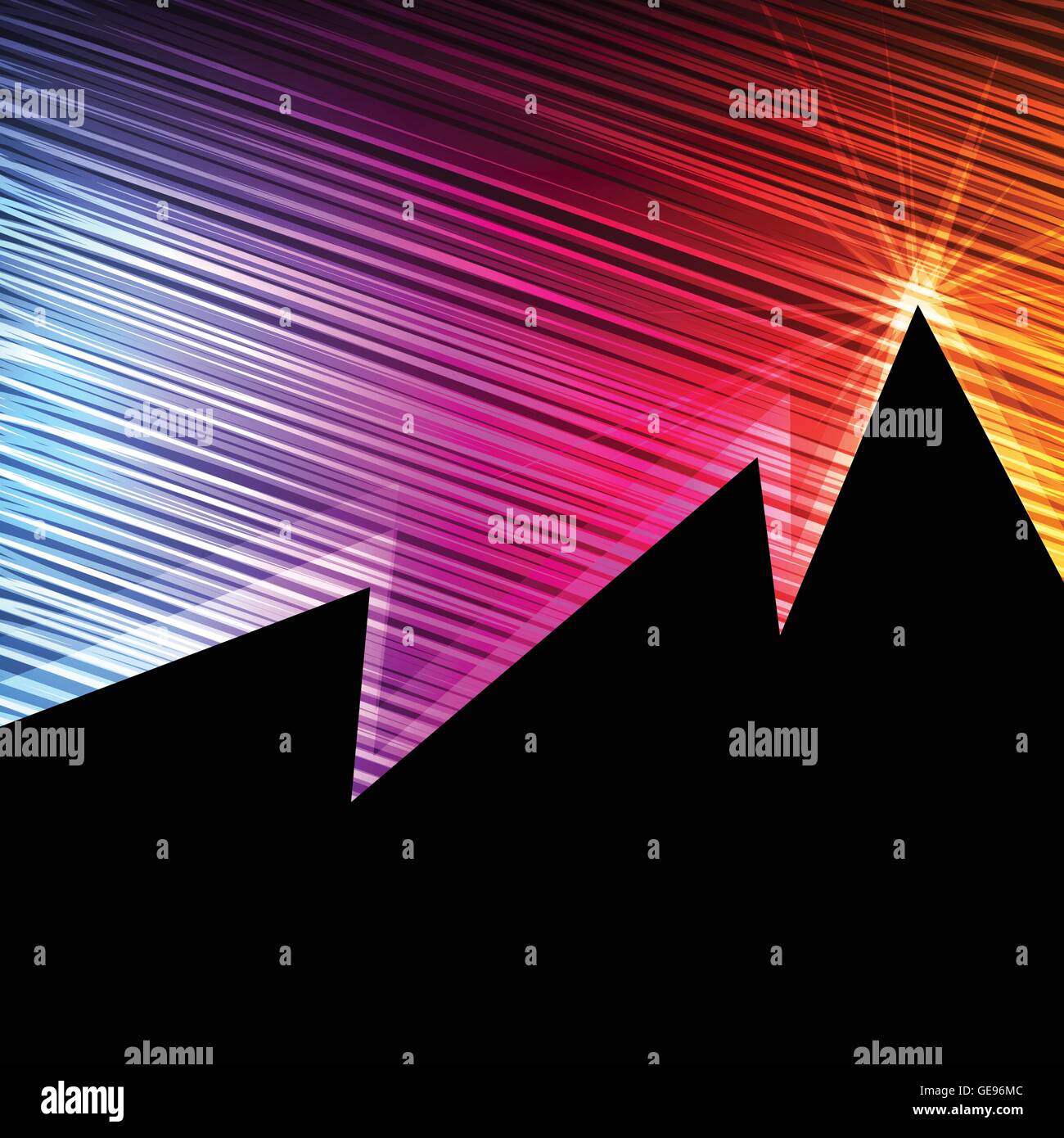 Neon abstract lines design on dark background vector Stock Vector Image ...