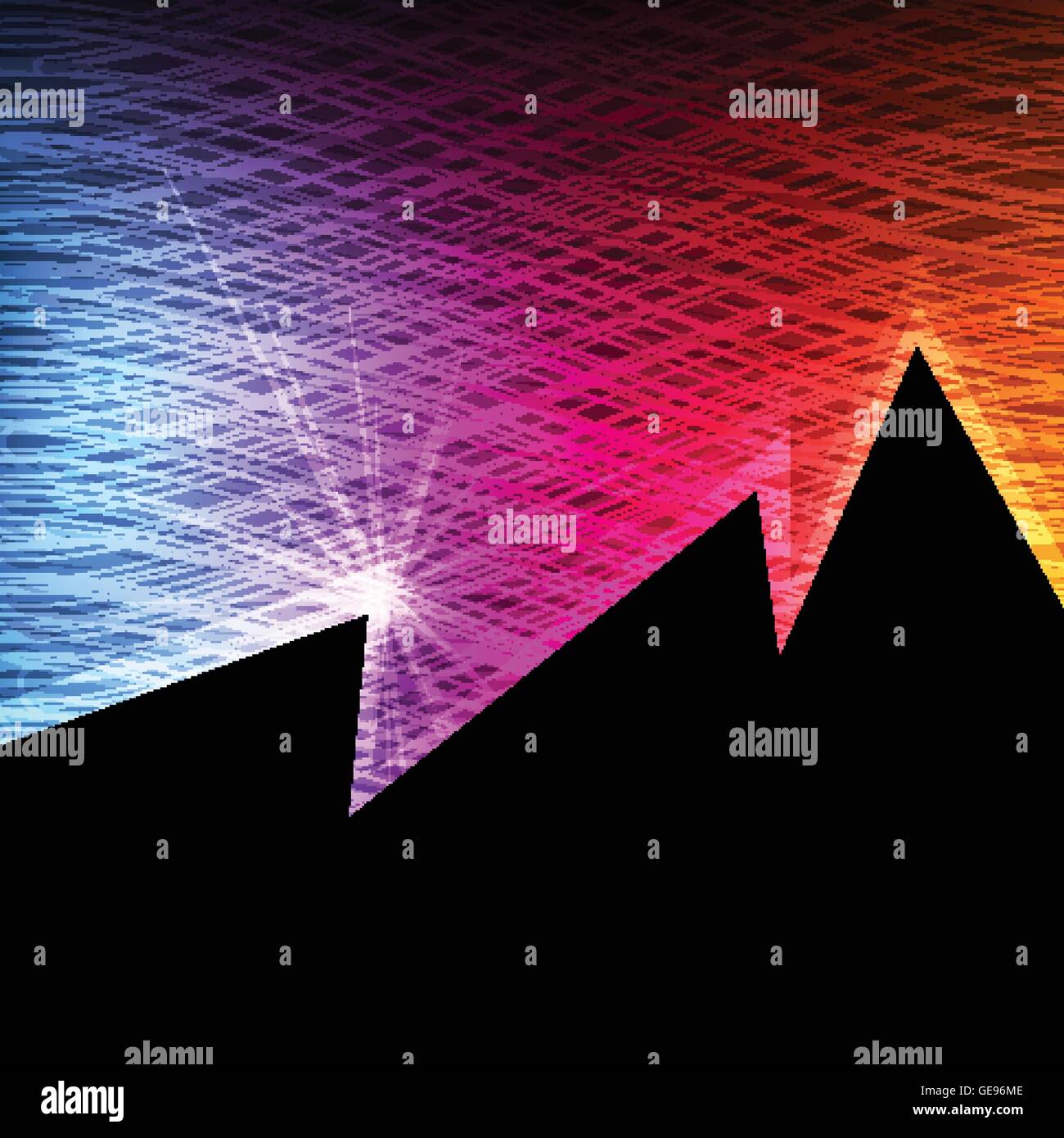 Neon abstract lines design on dark background vector Stock Vector Image ...