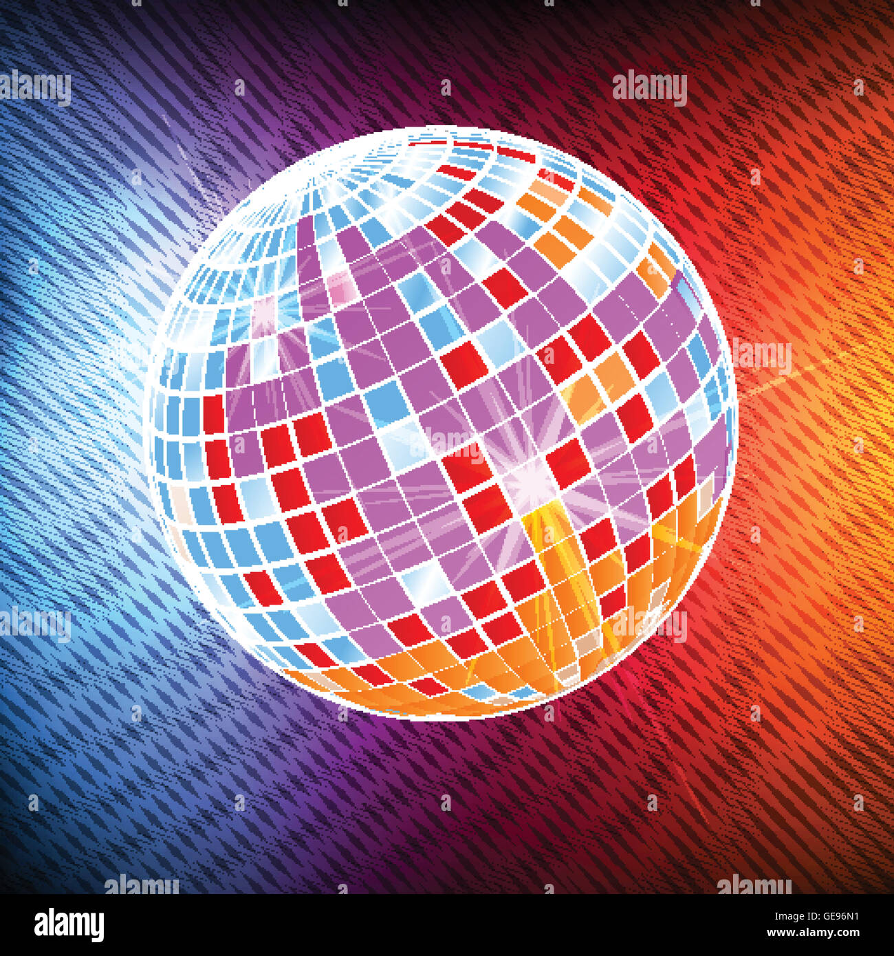 Neon disco ball abstract background vector Stock Vector Image & Art - Alamy