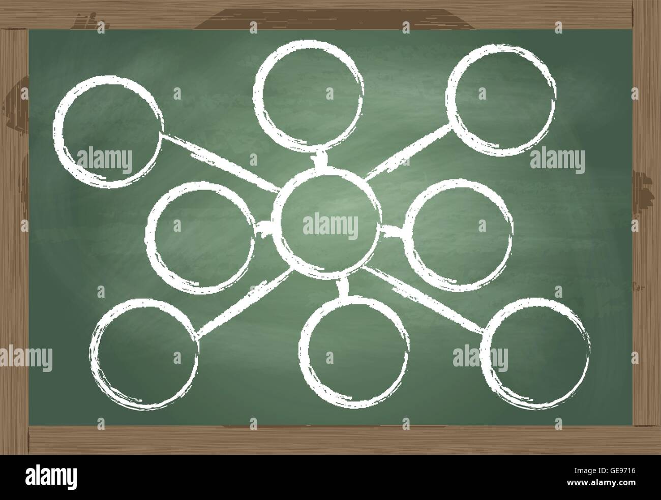 Blank strategy chart on blackboard vector background concept Stock ...