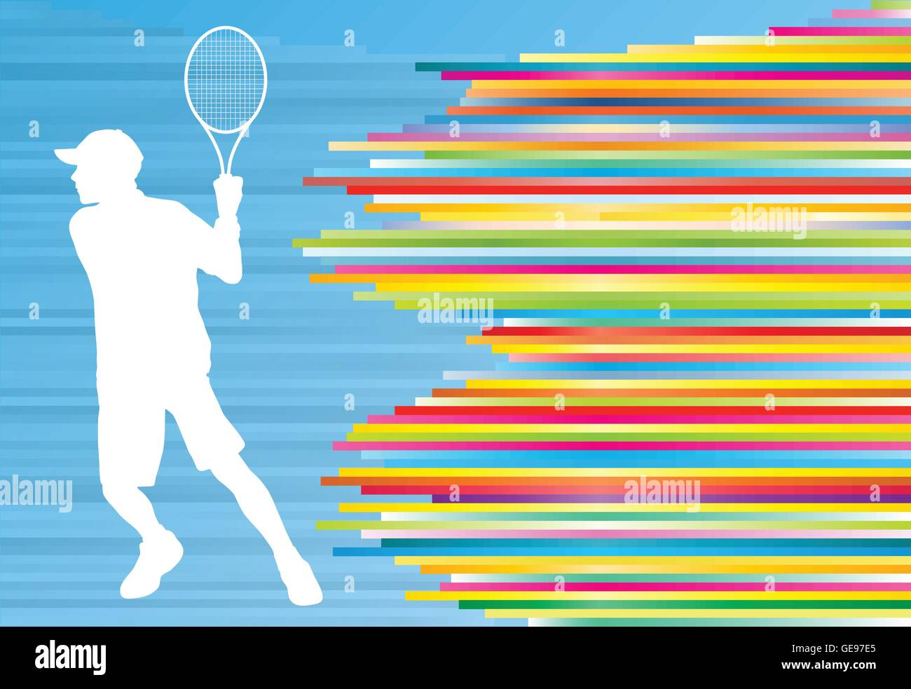 Woman playing tennis vector background concept Stock Vector Image & Art ...