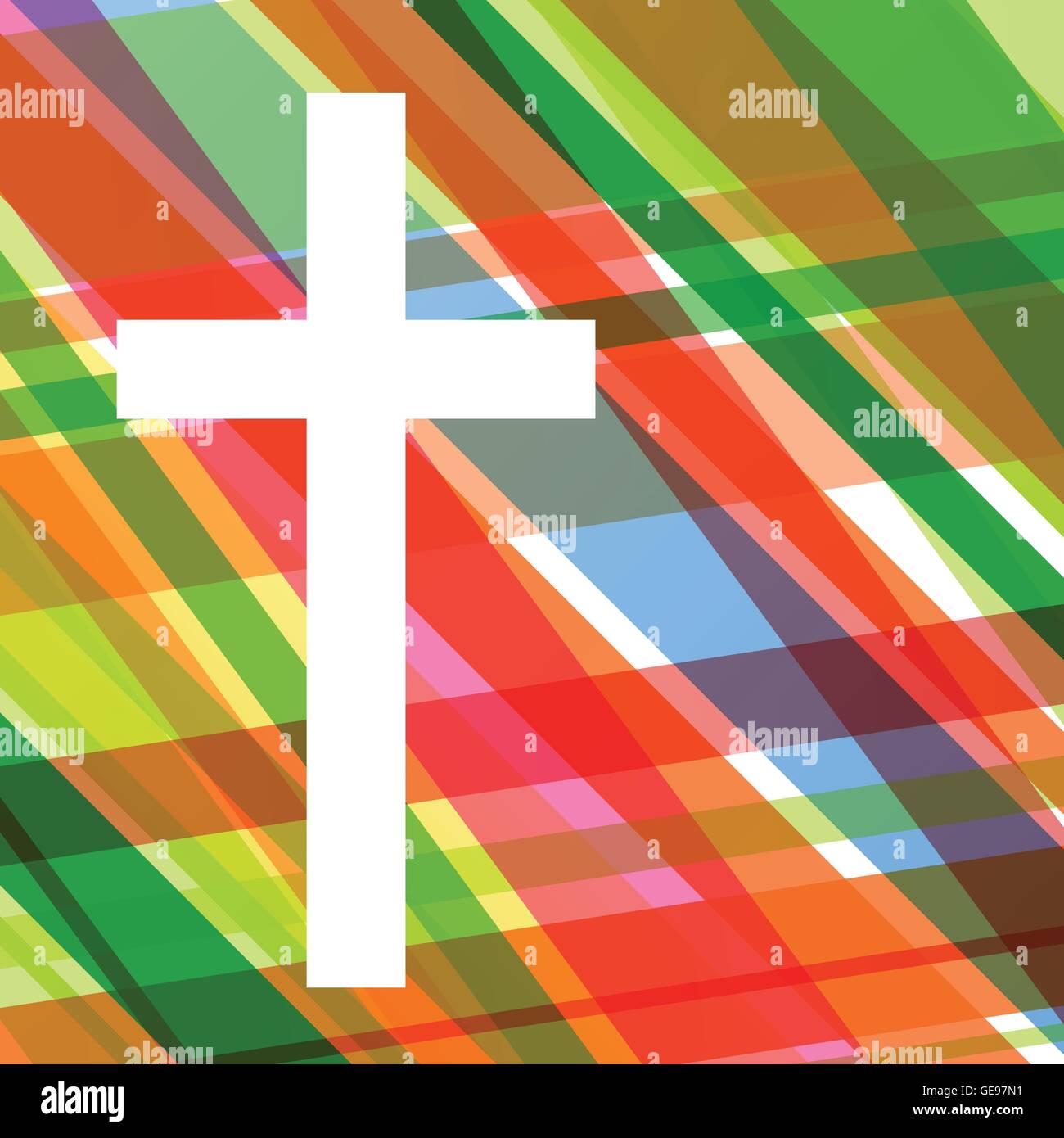 Christianity religion cross mosaic concept abstract background vector ...