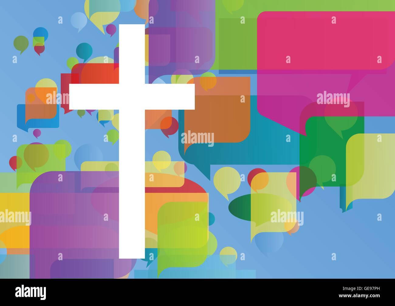 Christianity religion cross mosaic concept abstract background vector ...