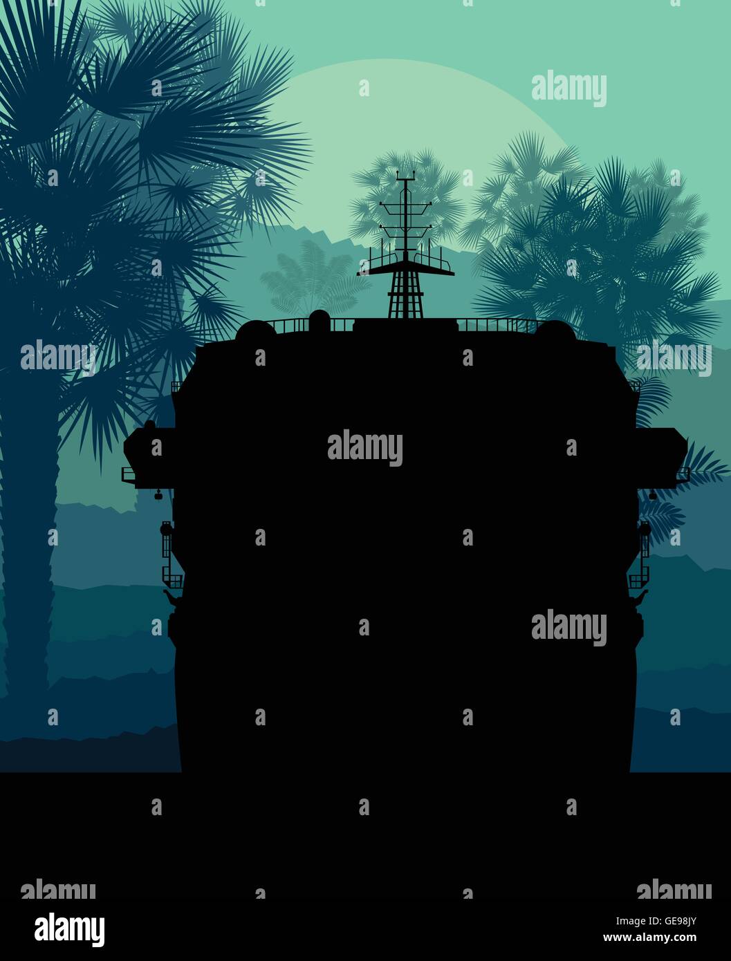 Cruise ship palm tree Stock Vector Images - Alamy