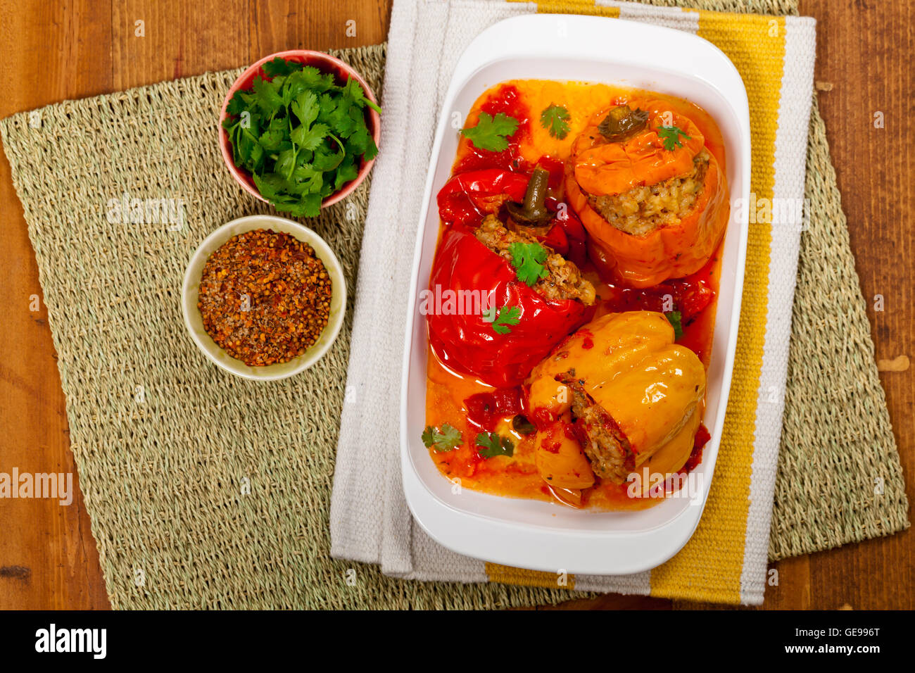 Baked red bell peppers hi-res stock photography and images - Alamy